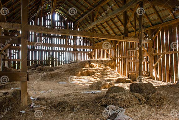 Old barn full of hay stock photo. Image of boards, bale - 15710052