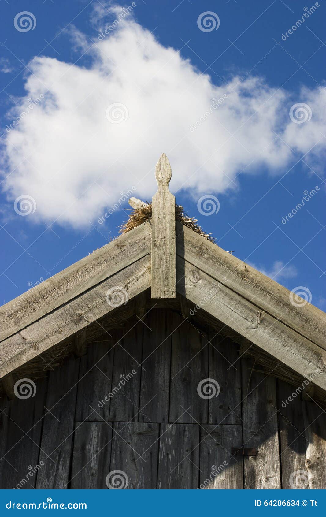 Old barn gable stock photo. Image of angle, roof, wood - 64206634