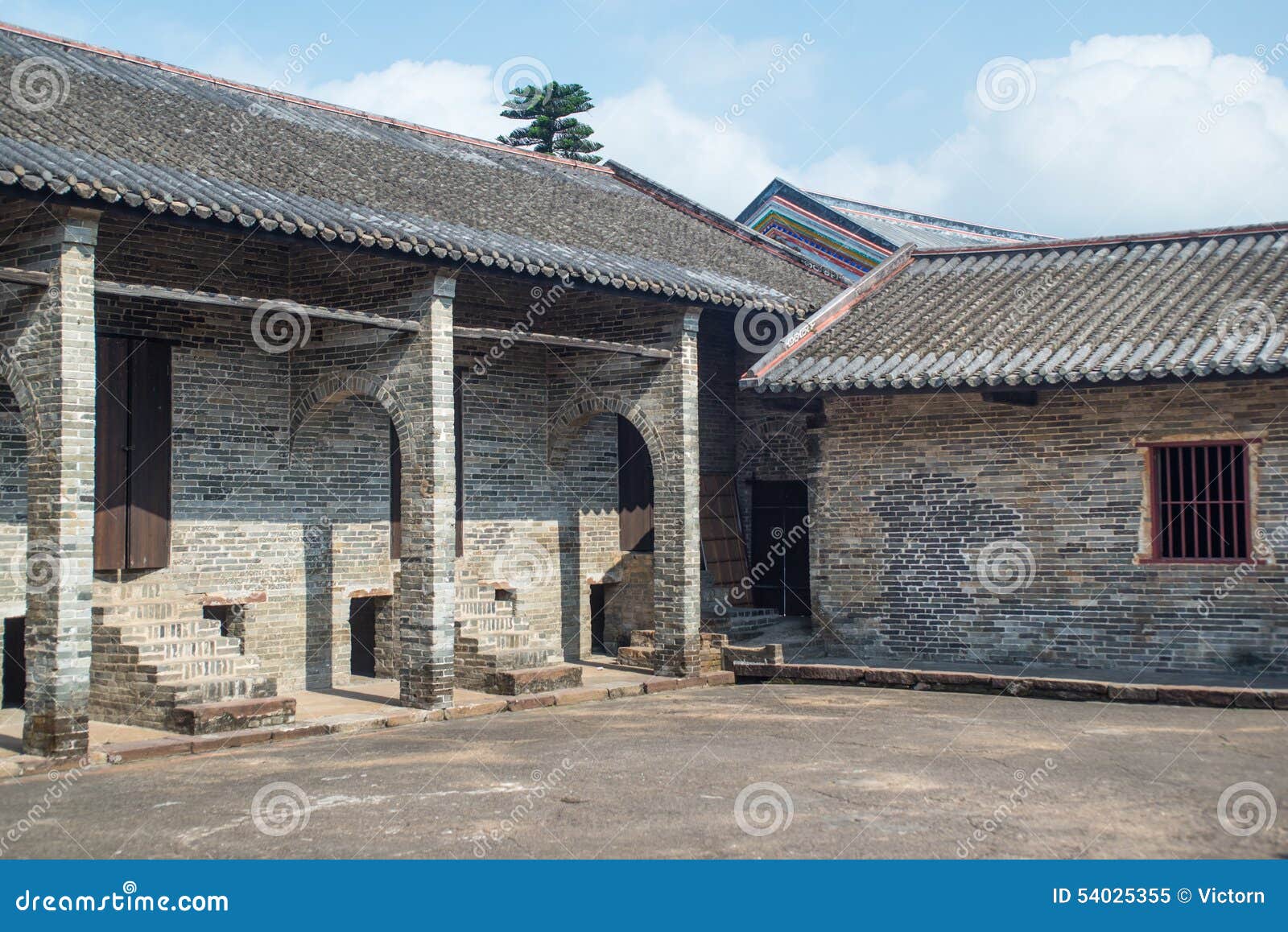 Old Barn House Built of Bricks Stock Image - Image of grain, china ...