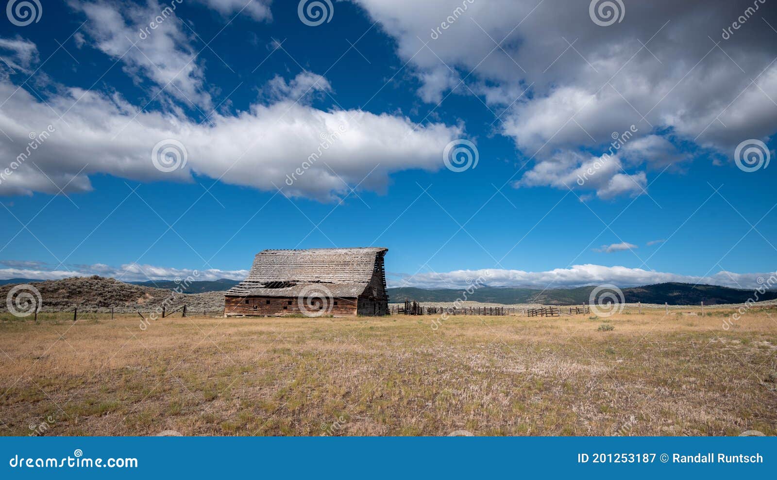Old Decrepit Barn With A Gate, Background Stock Photography ...