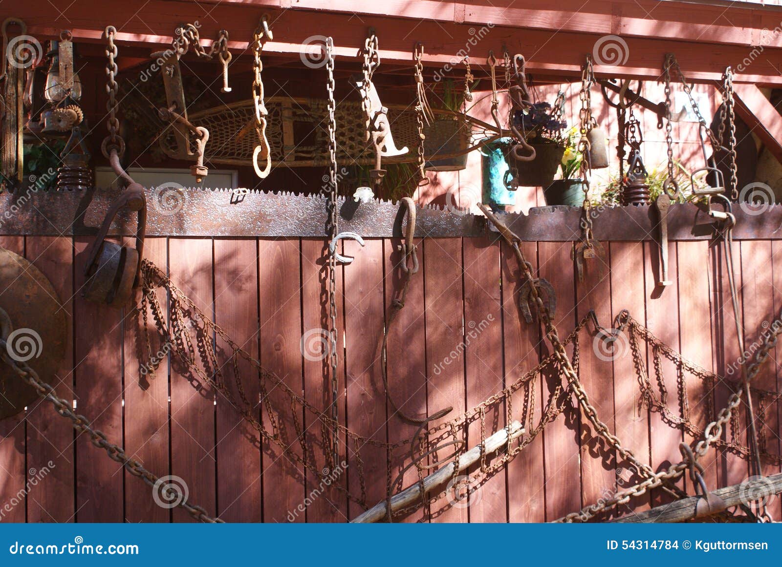 Old Barn with Rusty Farm Tools Stock Photo - Image of saws, barn: 54314784