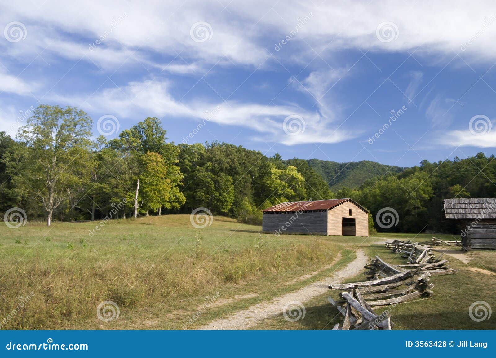 Old Barns and Split Rail Fence Stock Photo - Image of countryside ...