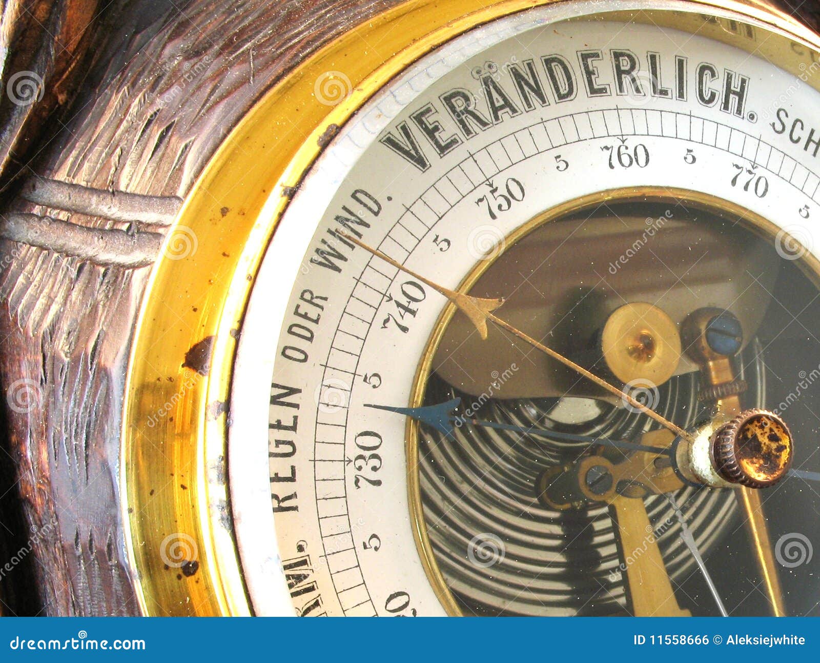 Old barometer stock photo. Image of forecaster, glass - 11558666