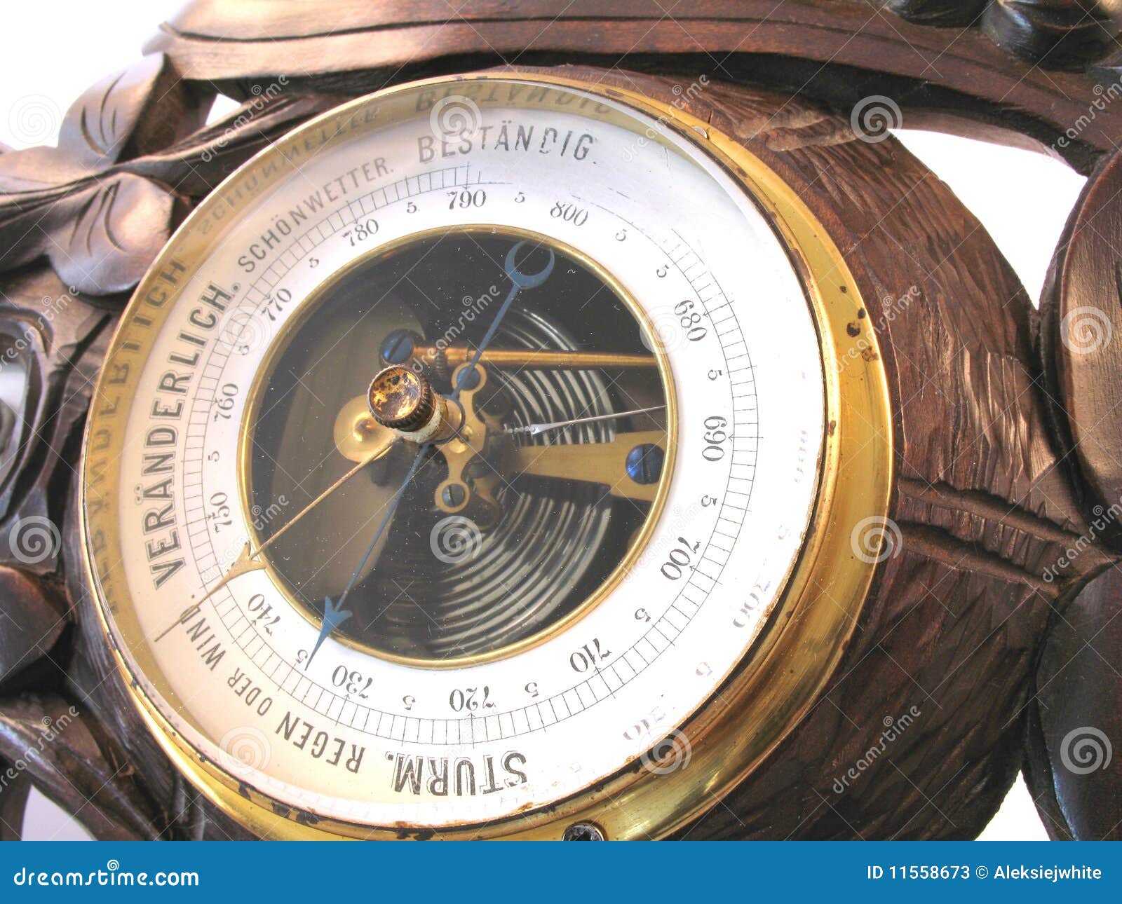 Old barometer stock image. Image of detail, conceptual - 11558673