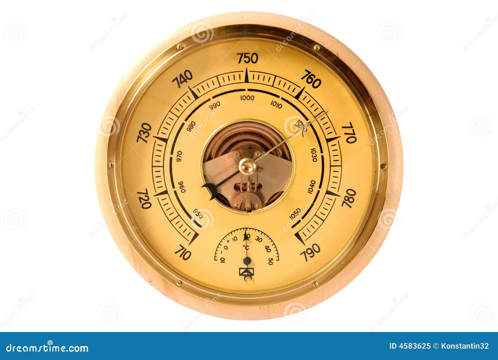 Old barometer stock image. Image of forecast, impending - 4583625