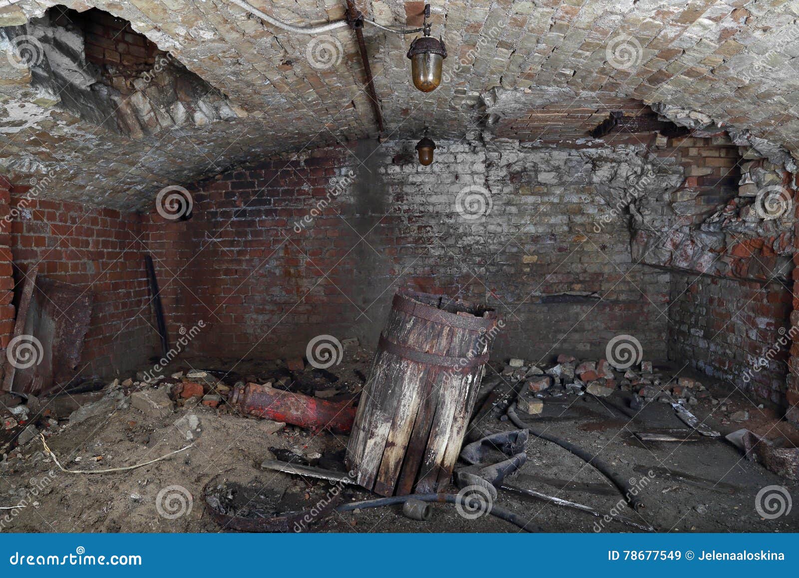 Old barrel in basement stock image. Image of dungeon - 78677549
