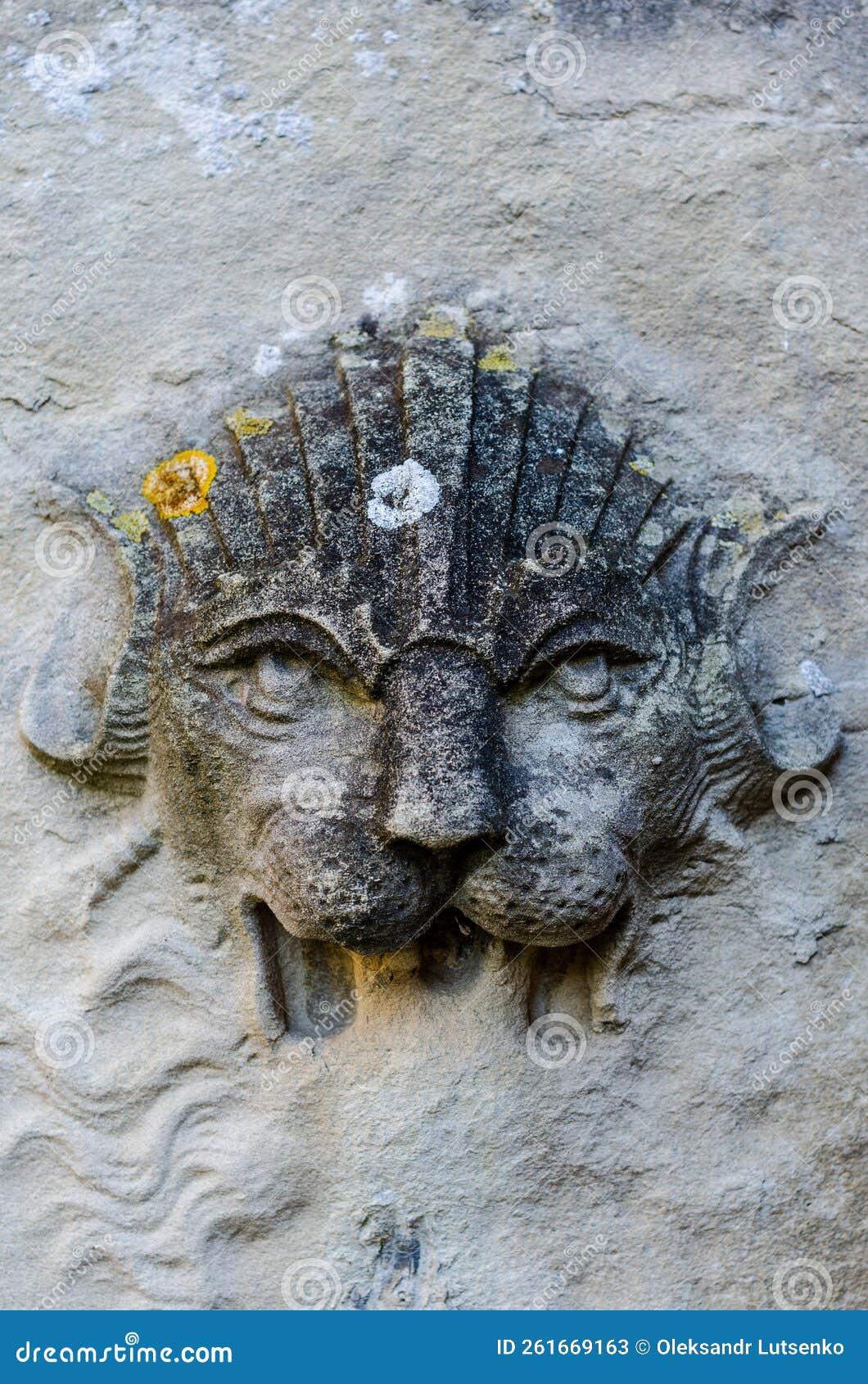 Old Bas-relief of Lion on the Castle Wall Stock Image - Image of ...