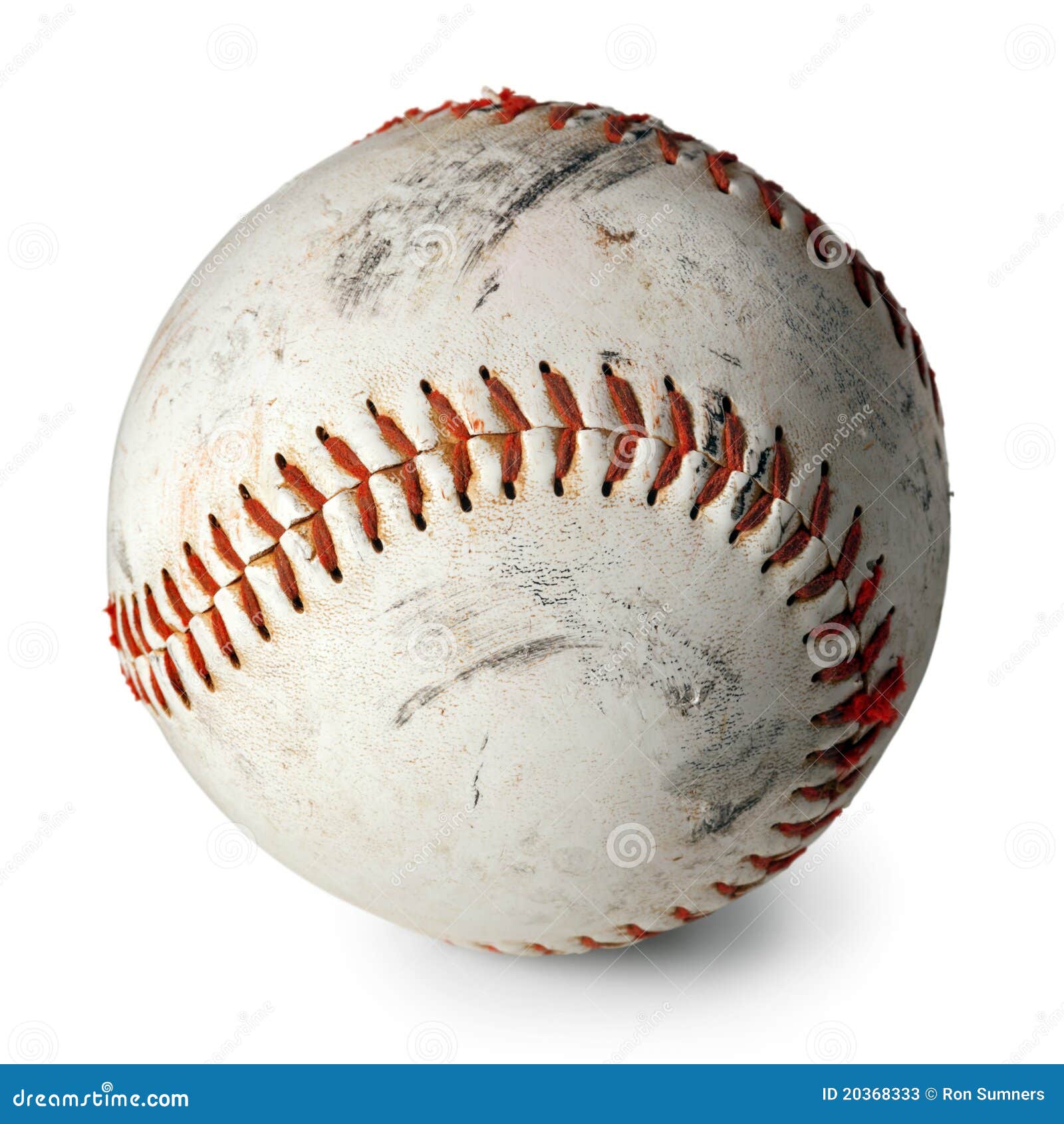 Old baseball isolated stock image. Image of dirty, sport - 20368333