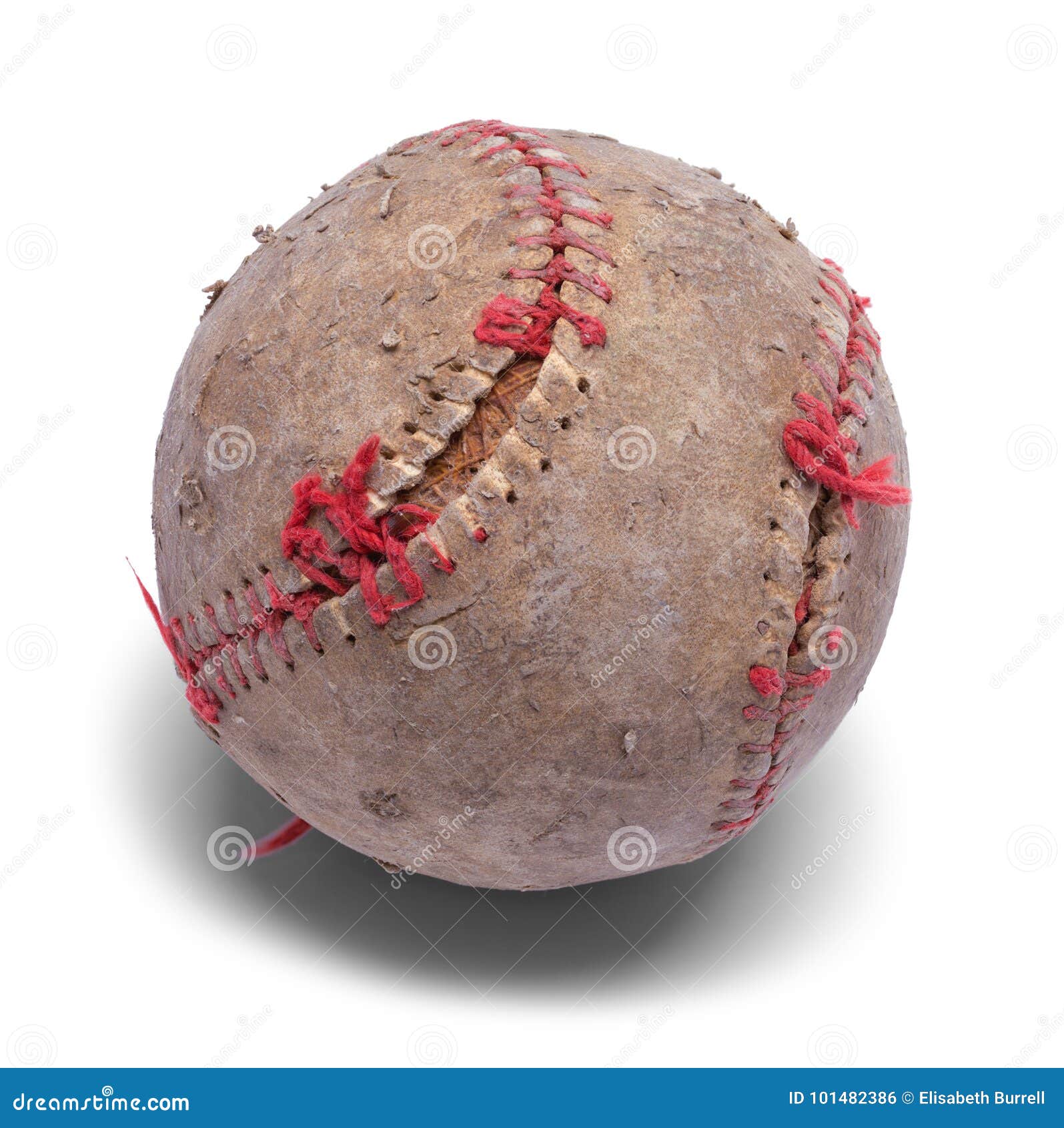 Old Baseball stock photo. Image of ripping, cowhide - 101482386