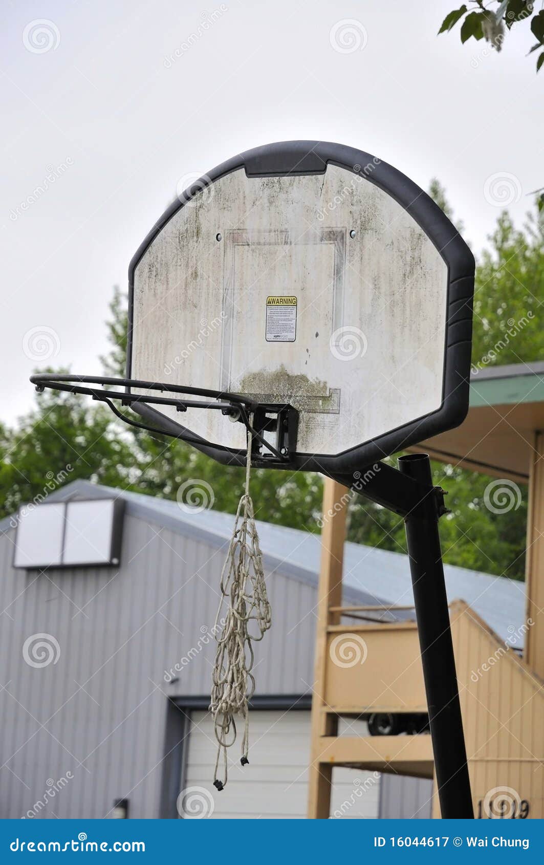 Old Basketball Board and Hoop Stock Image - Image of play, hoop: 16044617