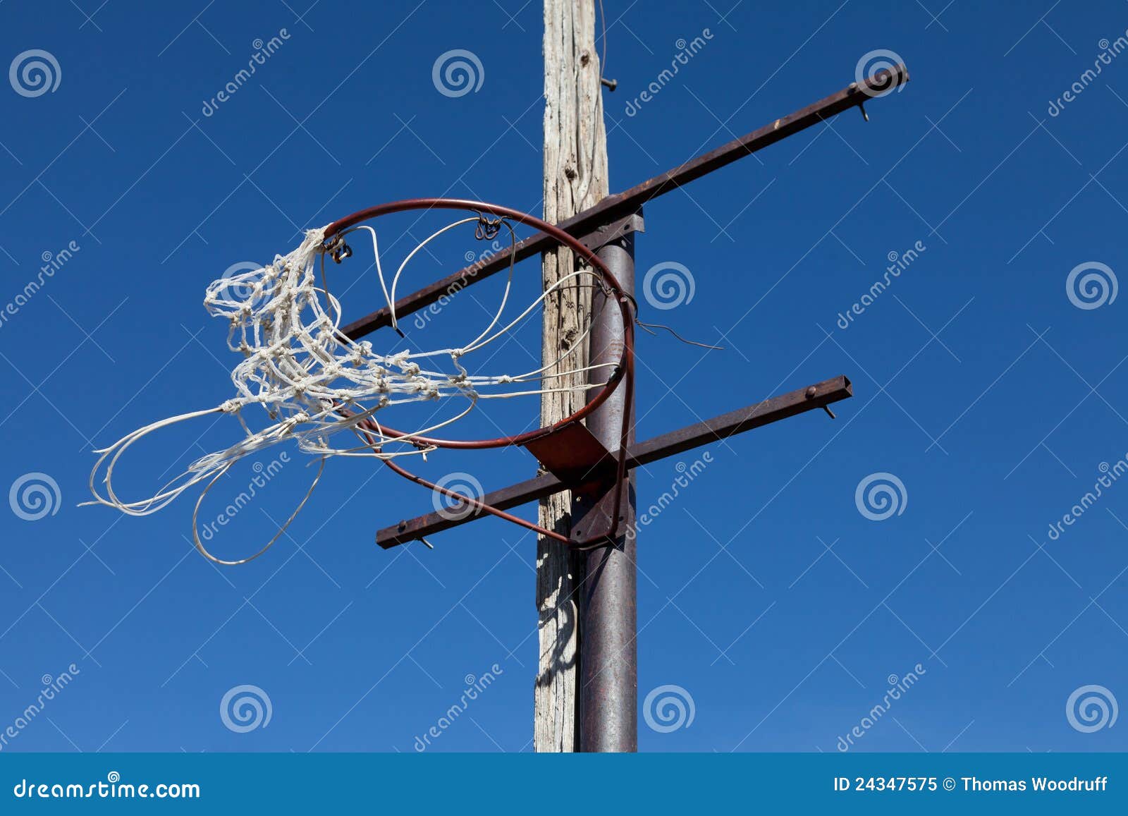 Old basketball goal stock image. Image of wood, basketball - 24347575