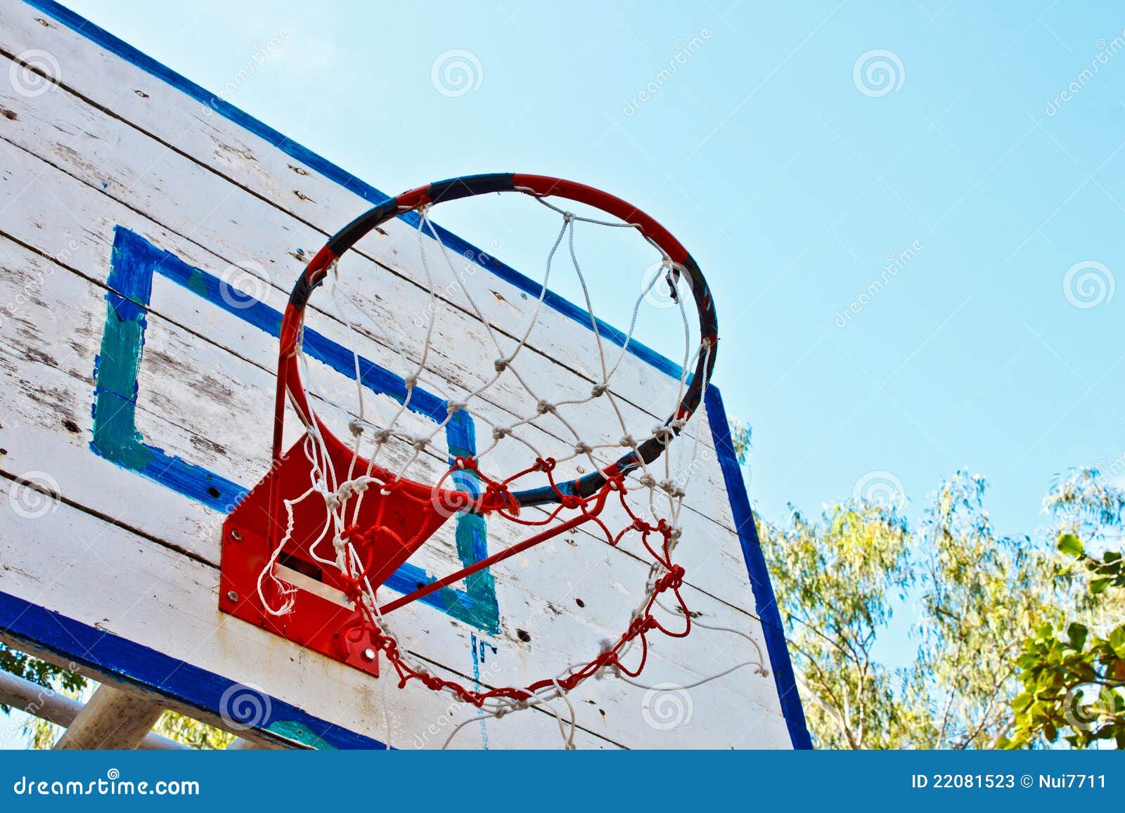 Old basketball hoop stock image. Image of abstract, park - 22081523