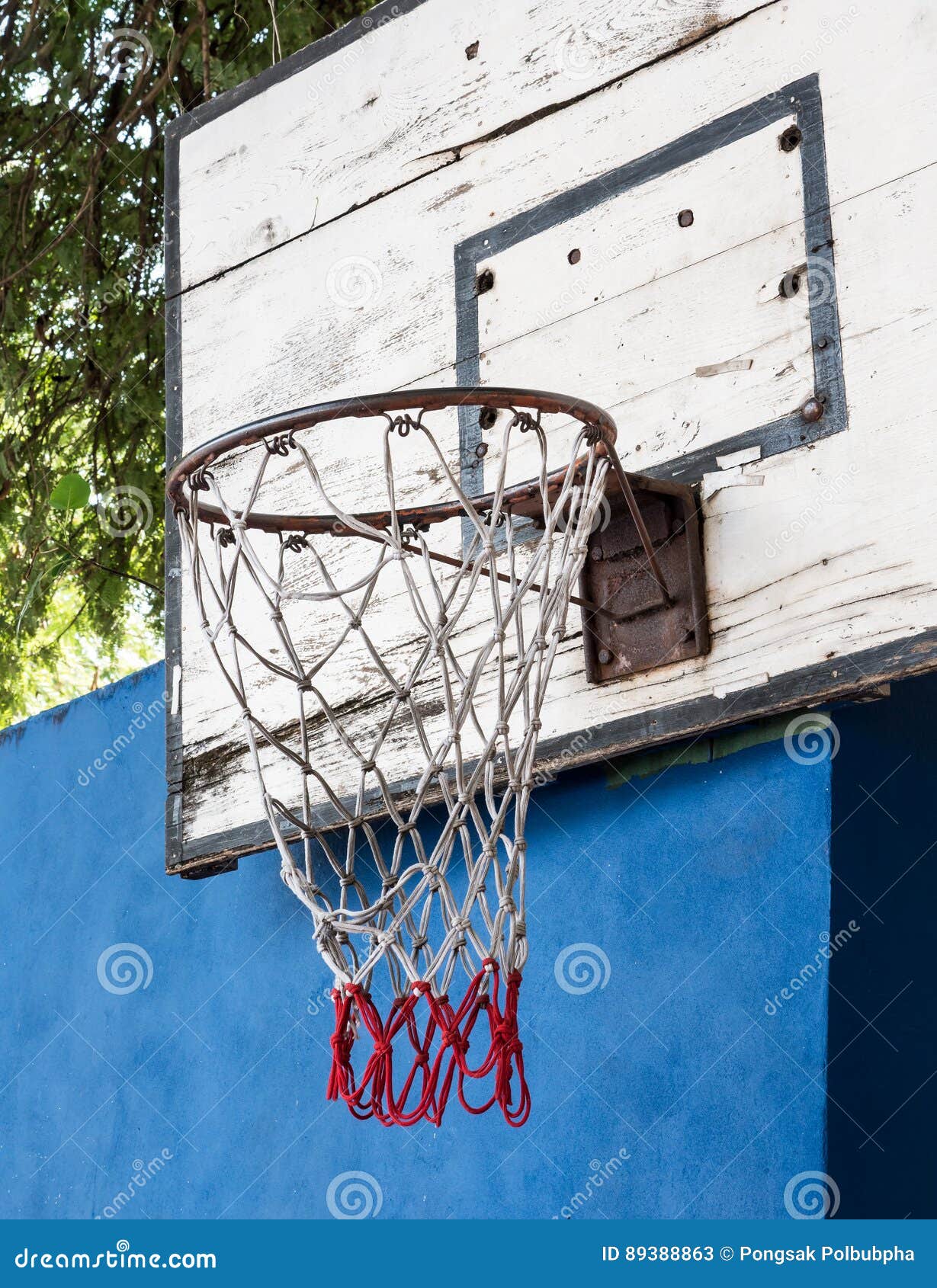 Old Basketball Hoop with the Rusty. Stock Image - Image of background ...