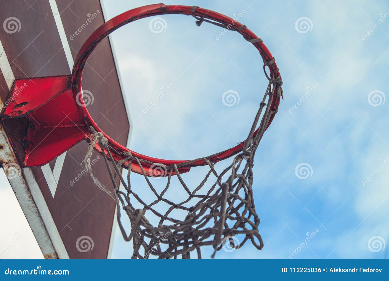 Old Basketball Ring on the Playground Stock Photo - Image of court ...