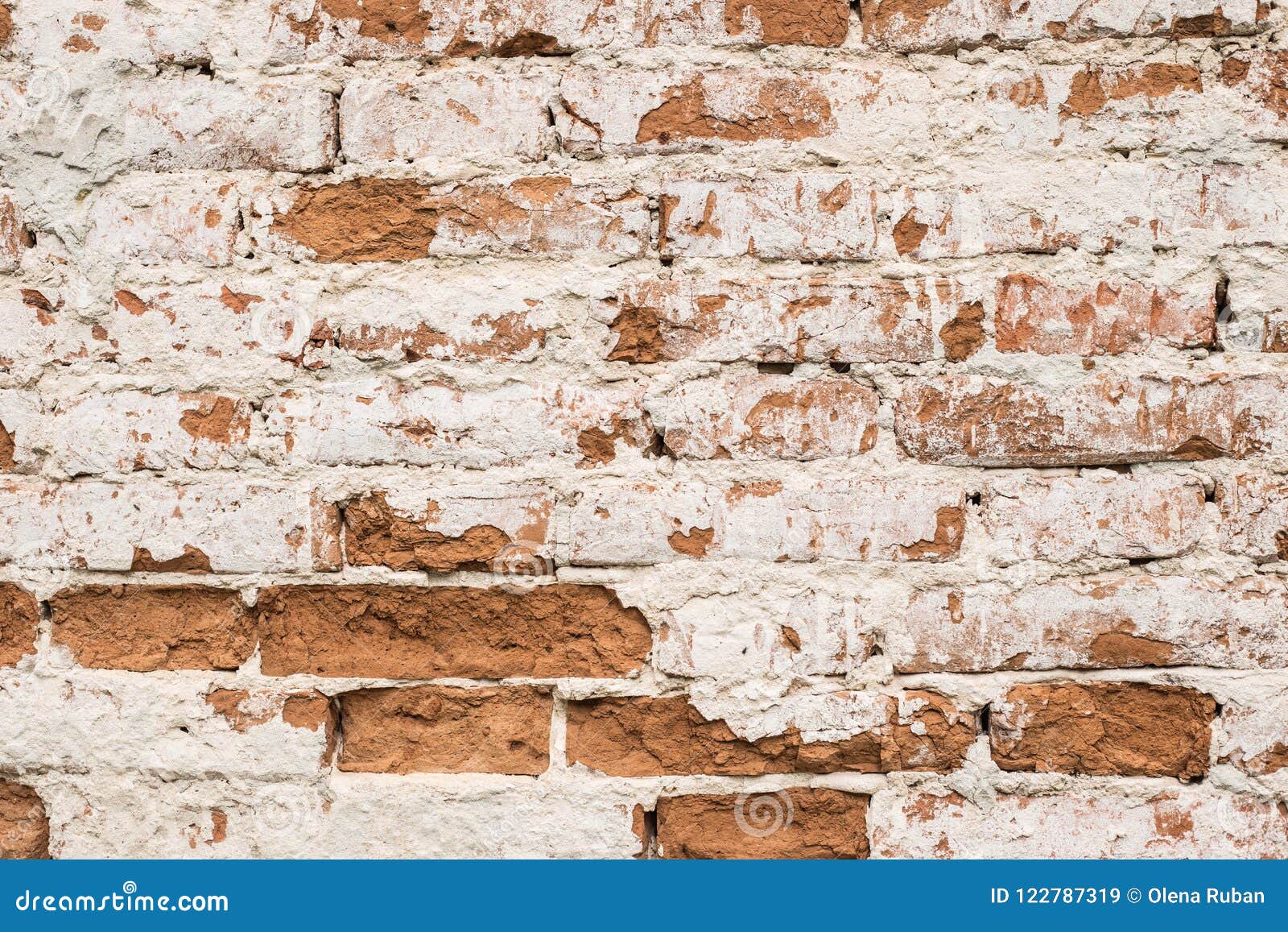 Old battered brick wall stock image. Image of horizontal - 122787319