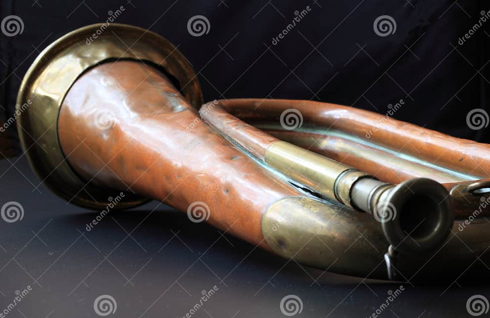 Old Battered Bugle stock photo. Image of play, military - 29024706