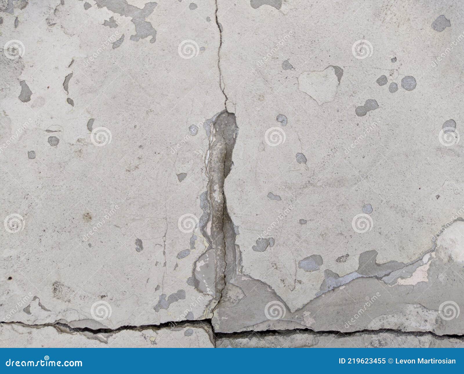 Old and Battered in Places Cracked White Concrete Stock Image - Image ...