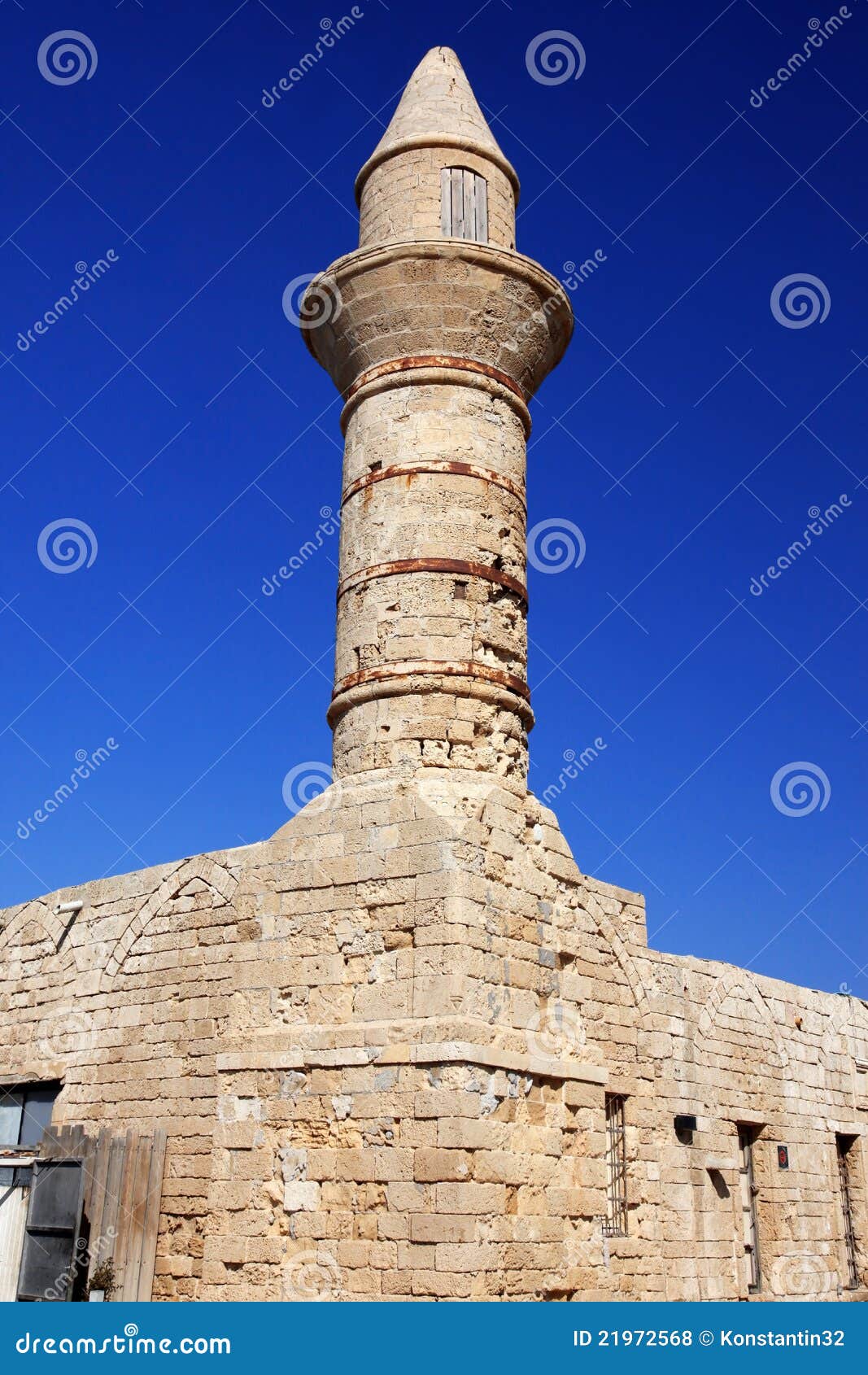 Old Beacon at Ceasarea stock photo. Image of construction - 21972568