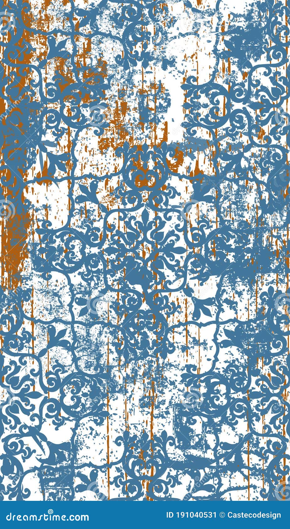 Old Beat Up Damask Design. Classical Royal Texture Stock Vector ...