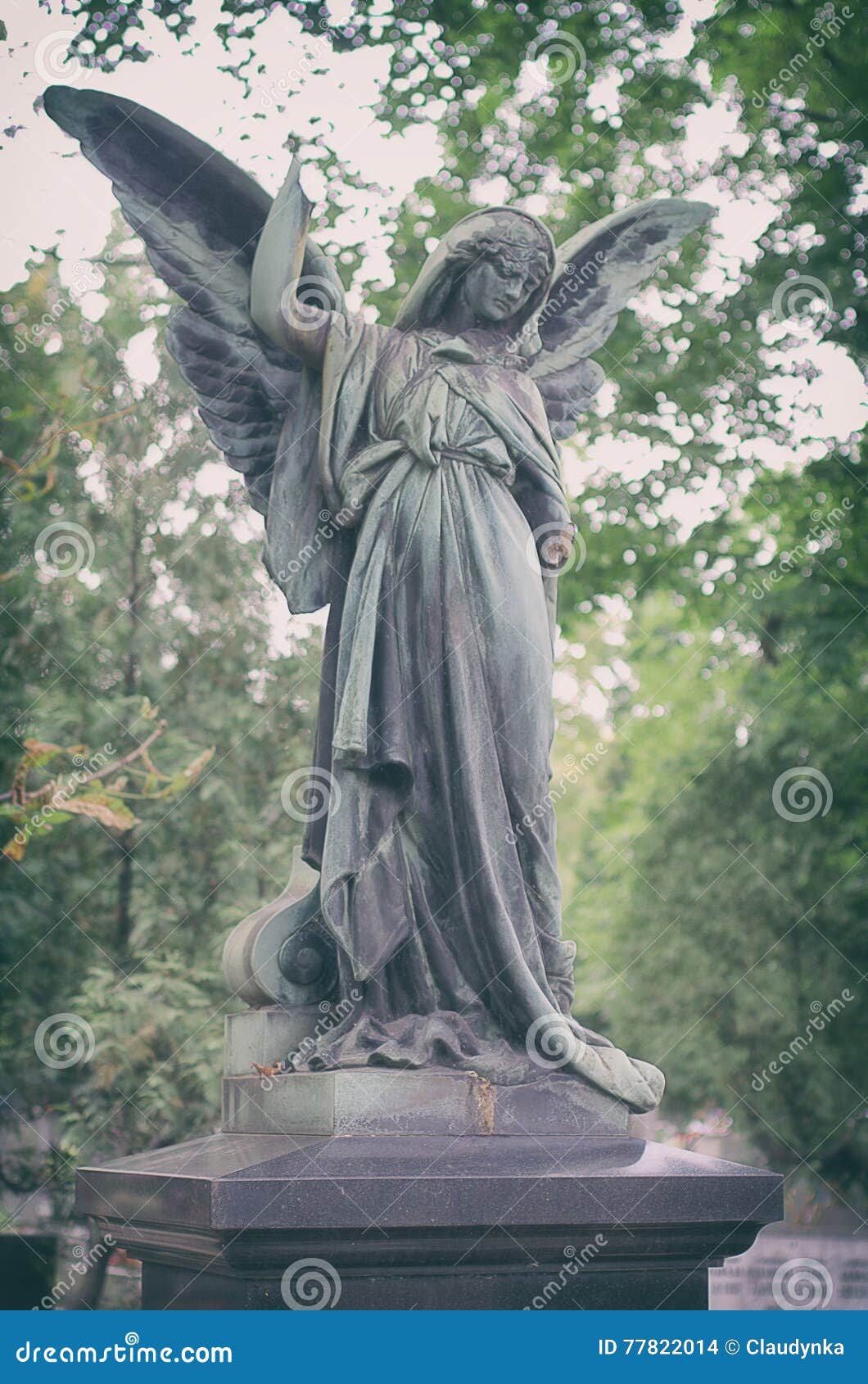 Old beautiful angel. stock photo. Image of catholic, religious - 77822014