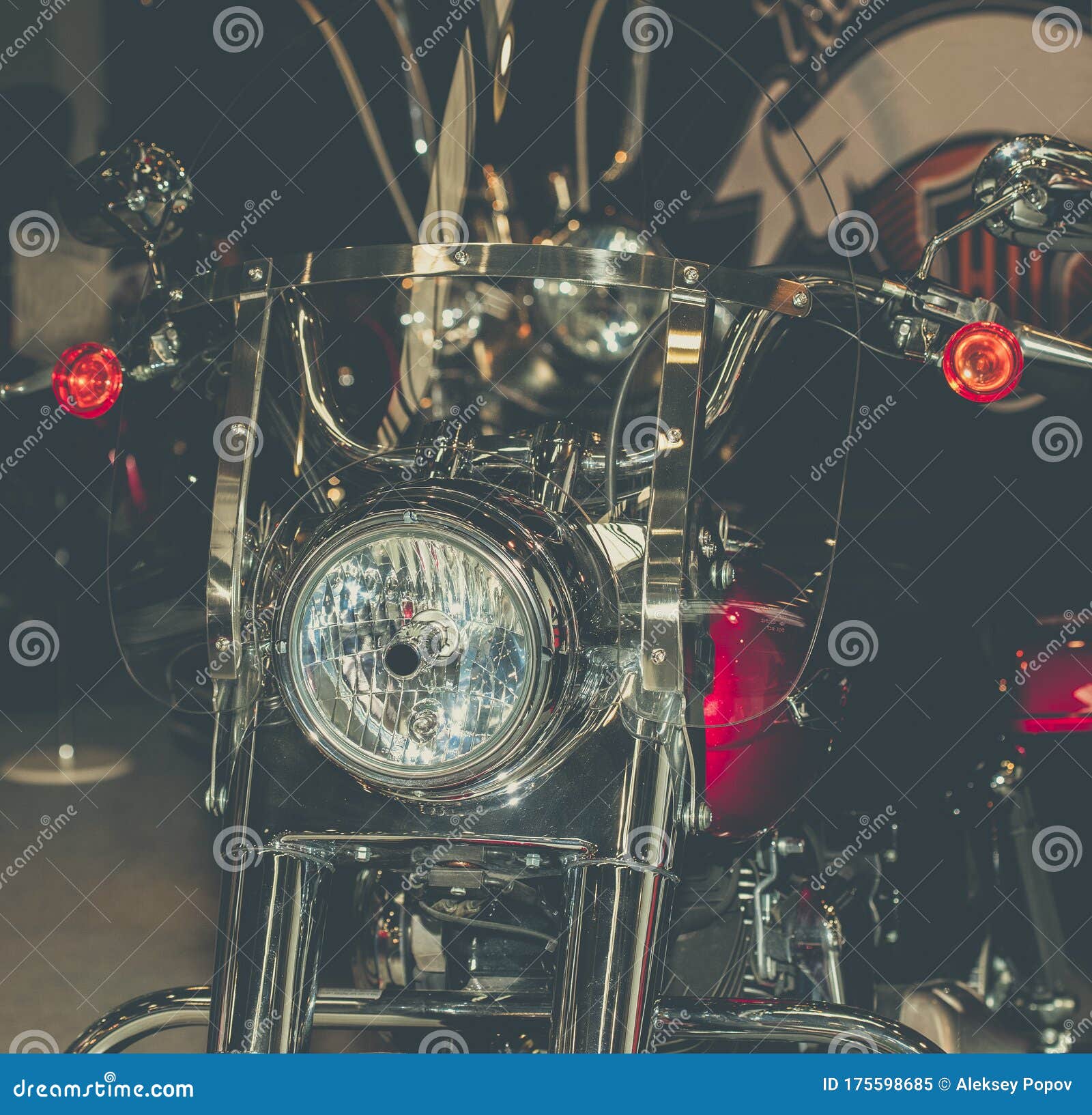 Old Beautiful Bike. Retro Style Motorcycle Stock Image - Image of bike ...