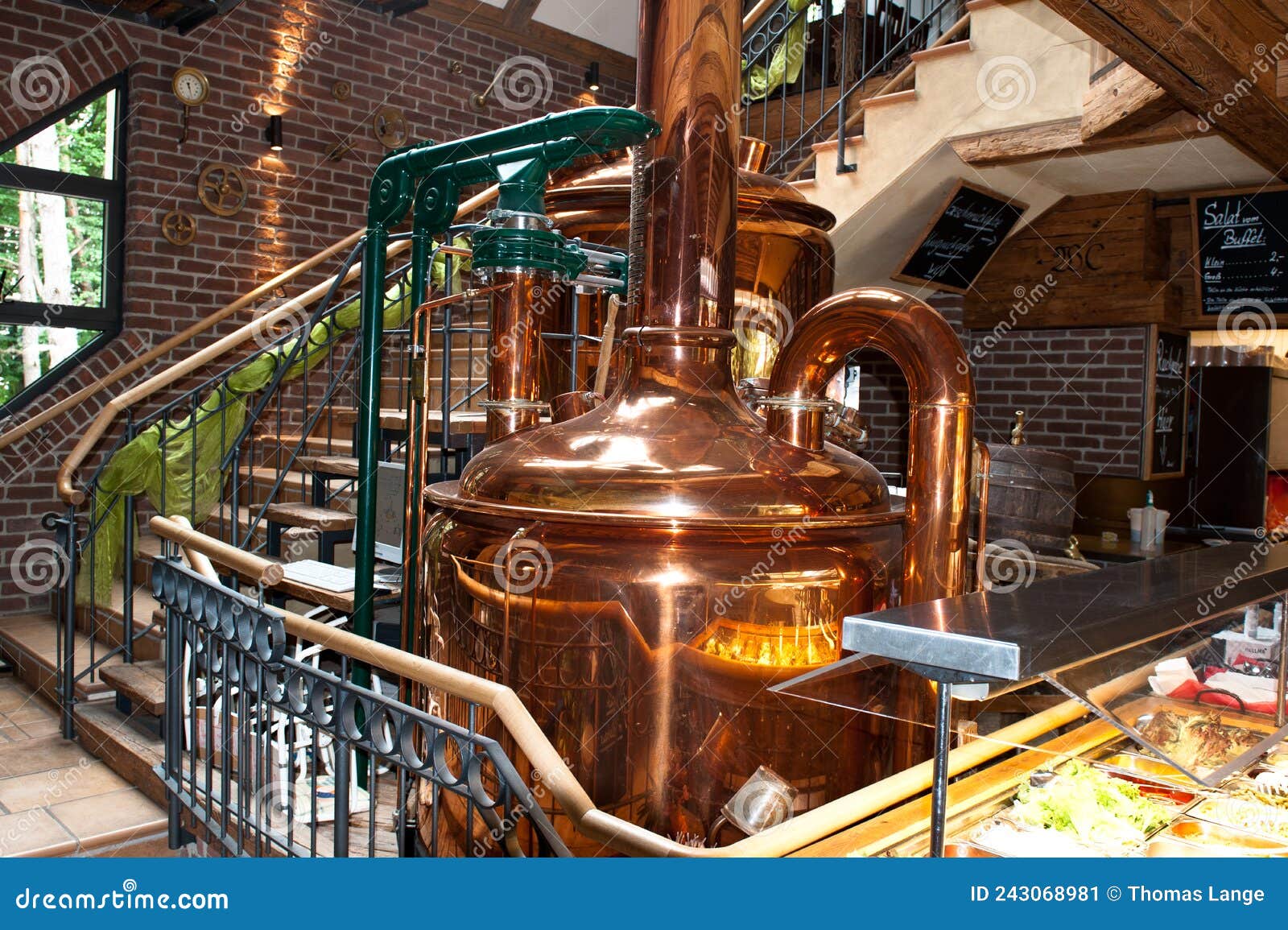 A Brewing Kettle of Copper in a Beer Brewery Stock Image - Image of ...