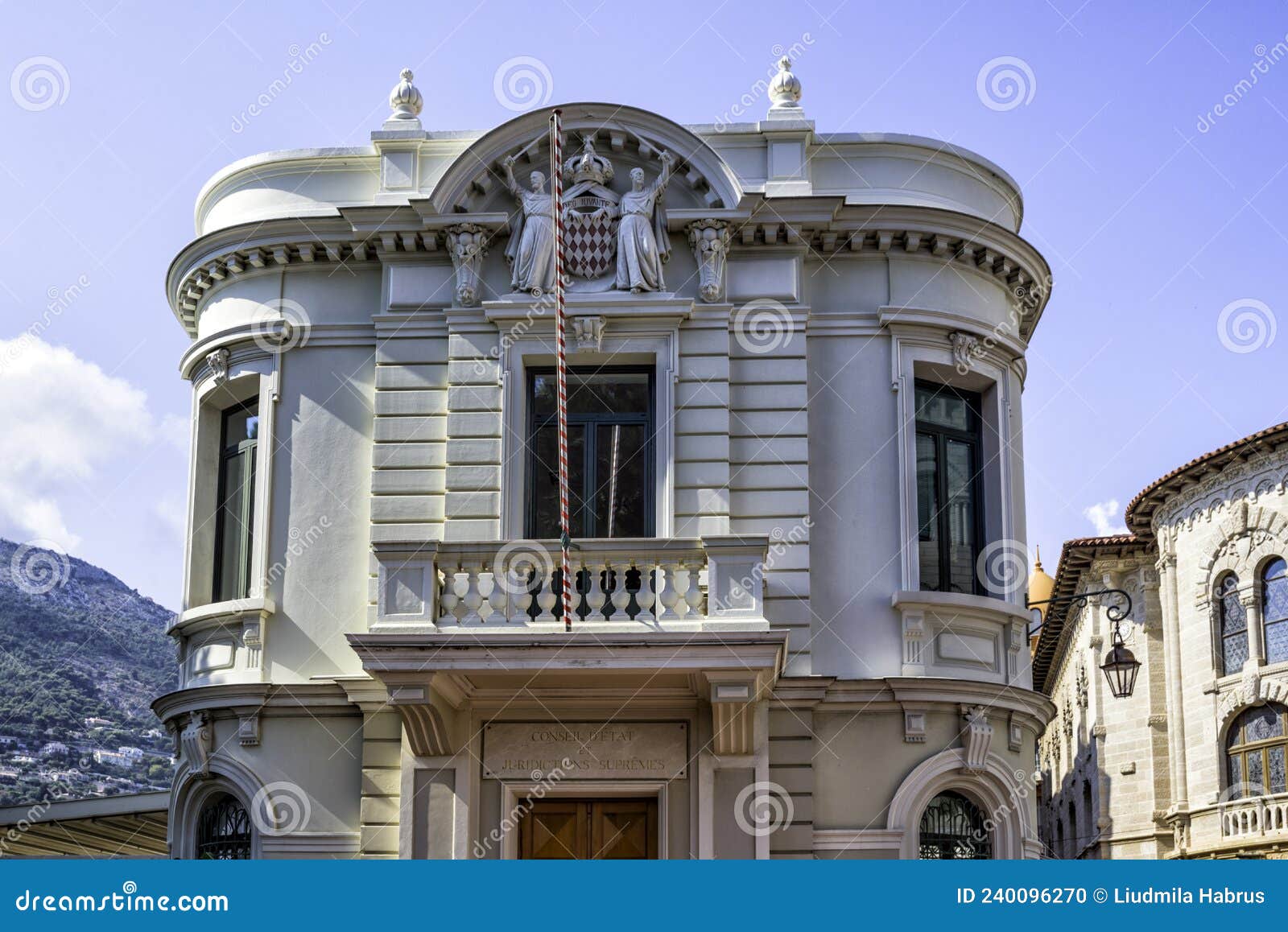 The Old Beautiful Courthouse in Monaco Stock Photo - Image of facade ...