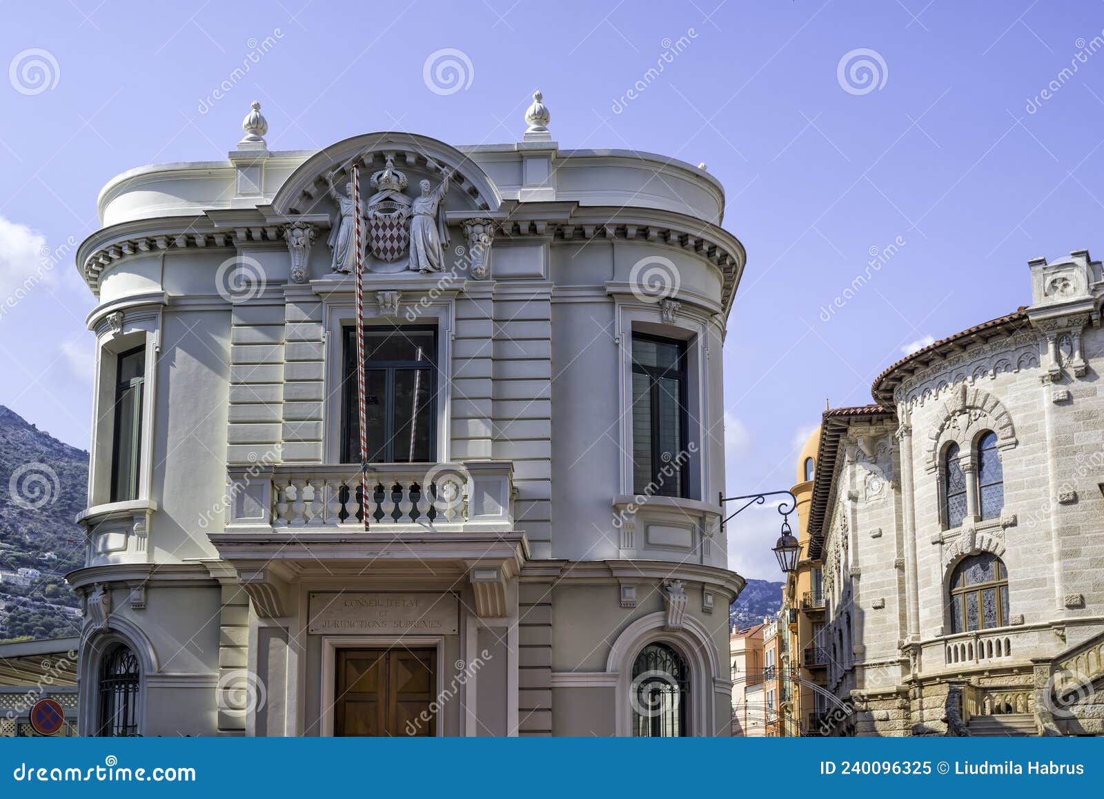 The Old Beautiful Courthouse in Monaco Stock Image - Image of vintage ...