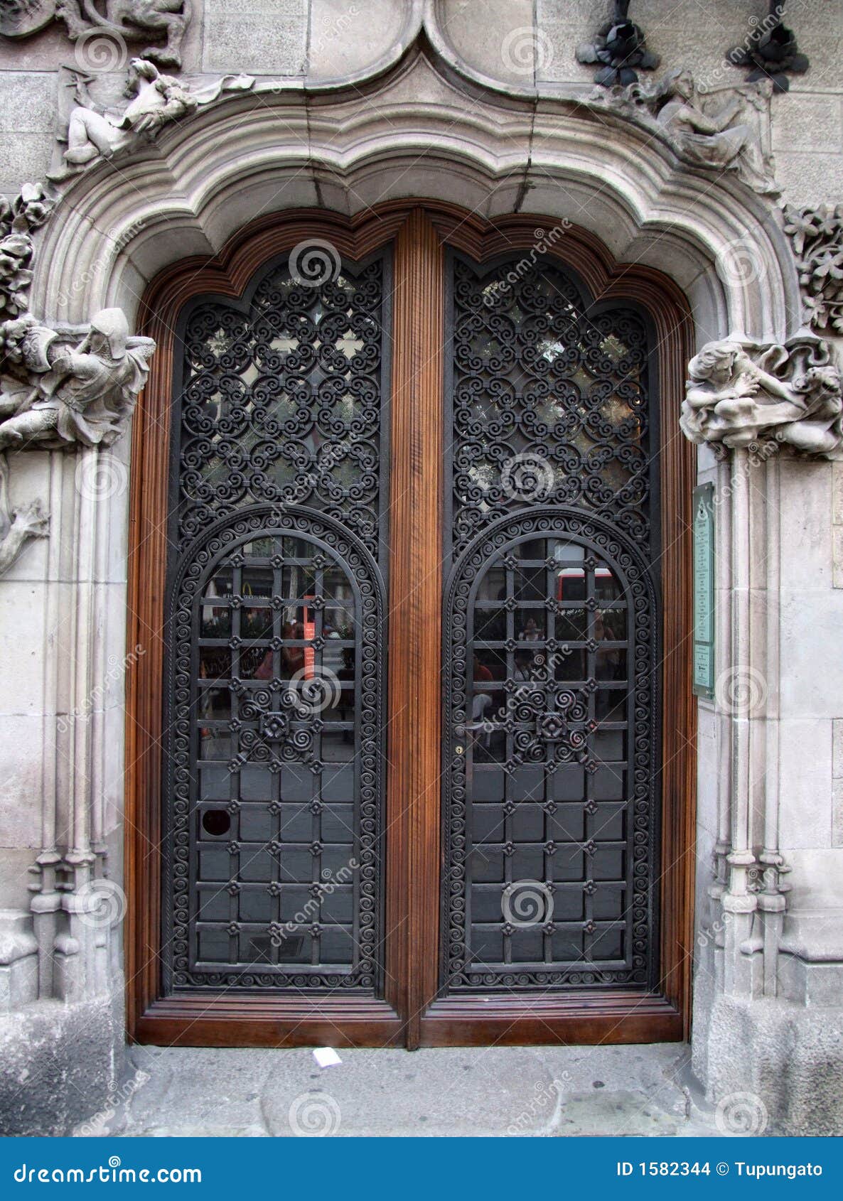 Old beautiful door stock photo. Image of steel, element - 1582344