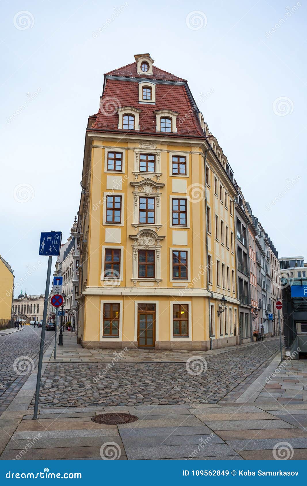 Old Beautiful Houses in Dresden, Saxony, Germany Stock Image - Image of ...