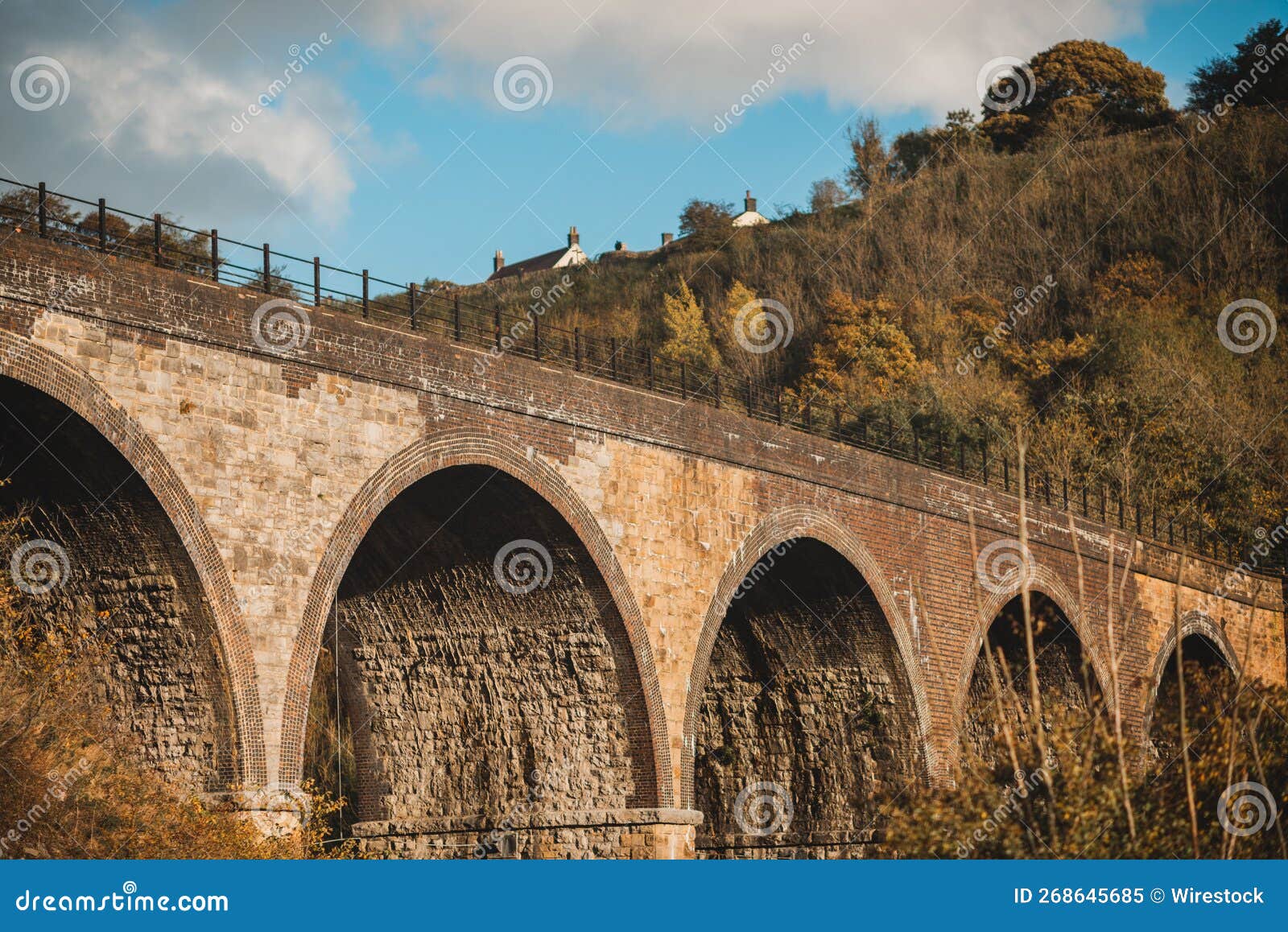 Old Beautiful Stone Bridge on a Fall Day Stock Image - Image of ...