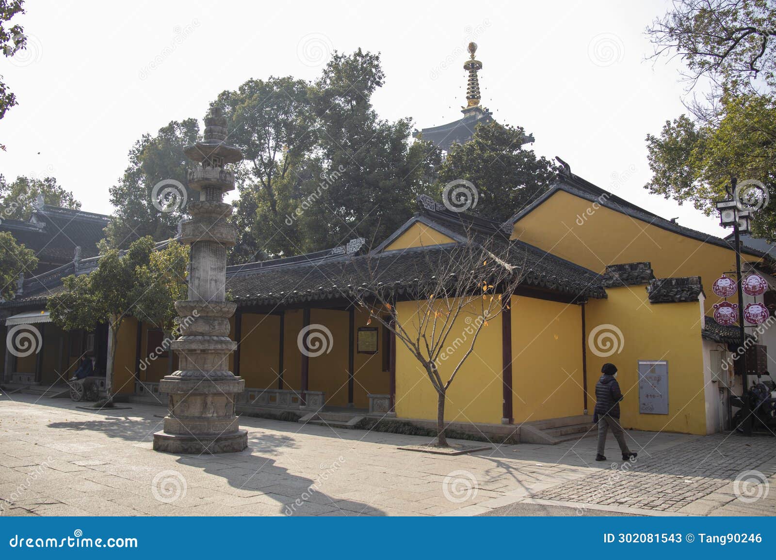 Old and Beautiful Structure in the Hanshan Temple in Suzhou Editorial ...