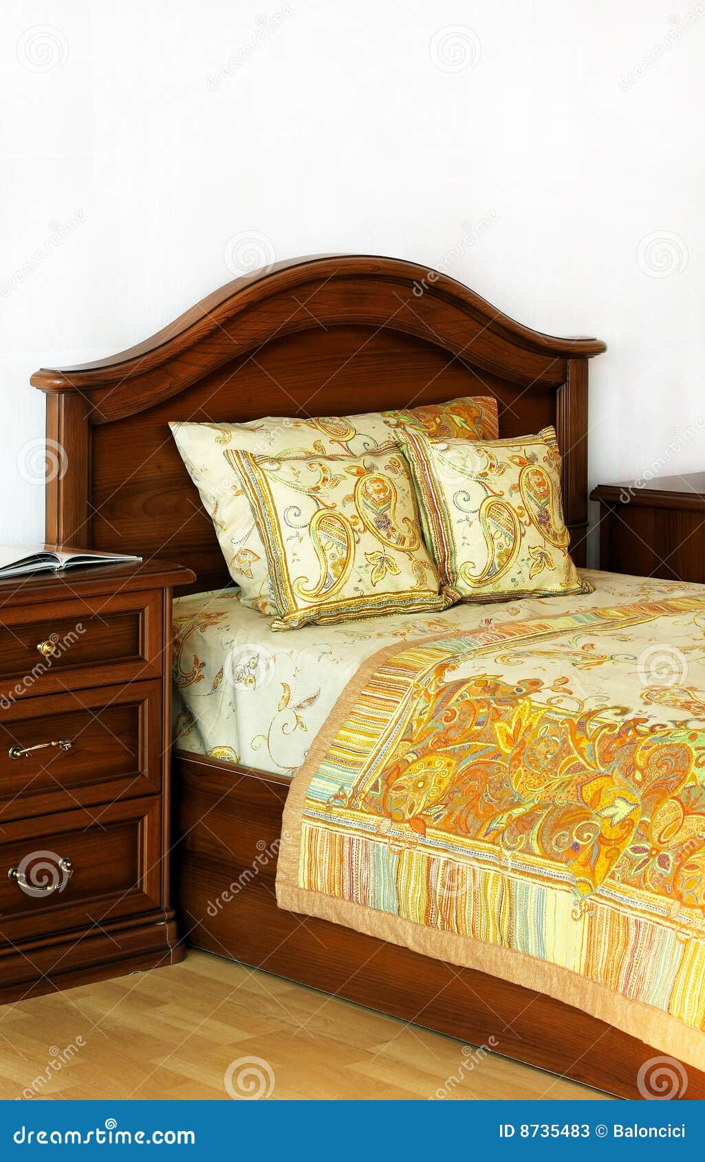 Old bed stock image. Image of classic, indoors, drawers - 8735483
