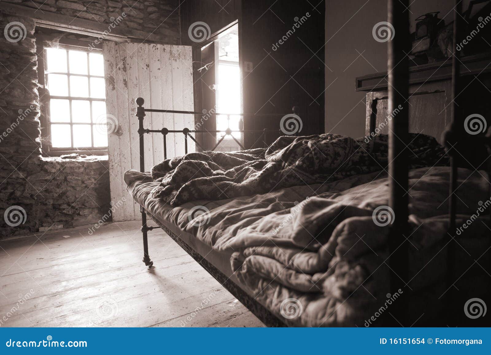 Old bedroom poor lifestyle stock photo. Image of rural - 16151654