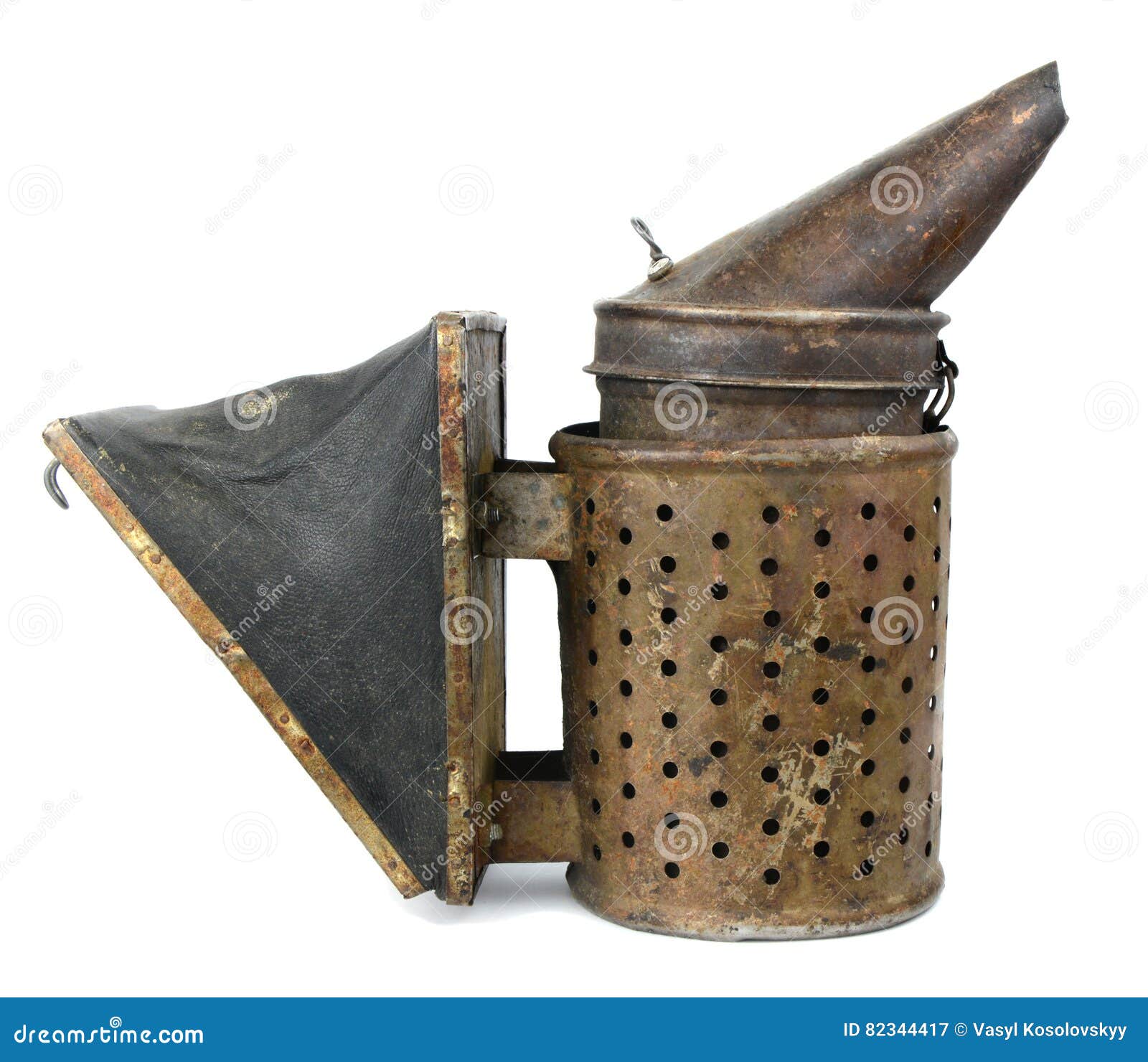 Old Bee Smoker Isolated on White Background. Beekeeping Tool Stock ...