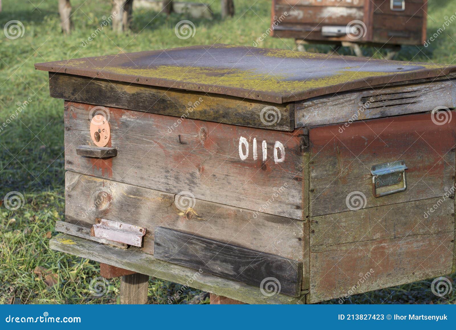 Old Beehives in the Apiary in the Spring Stock Image - Image of dessert ...