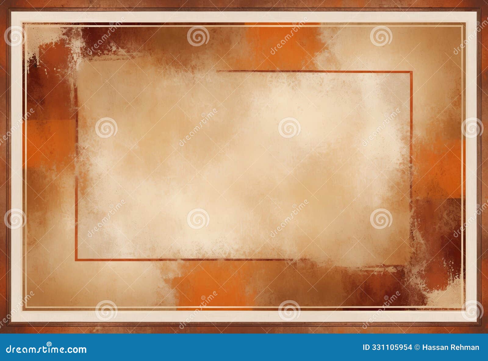 Old Beige Background with Bright Orange Border Stock Illustration ...