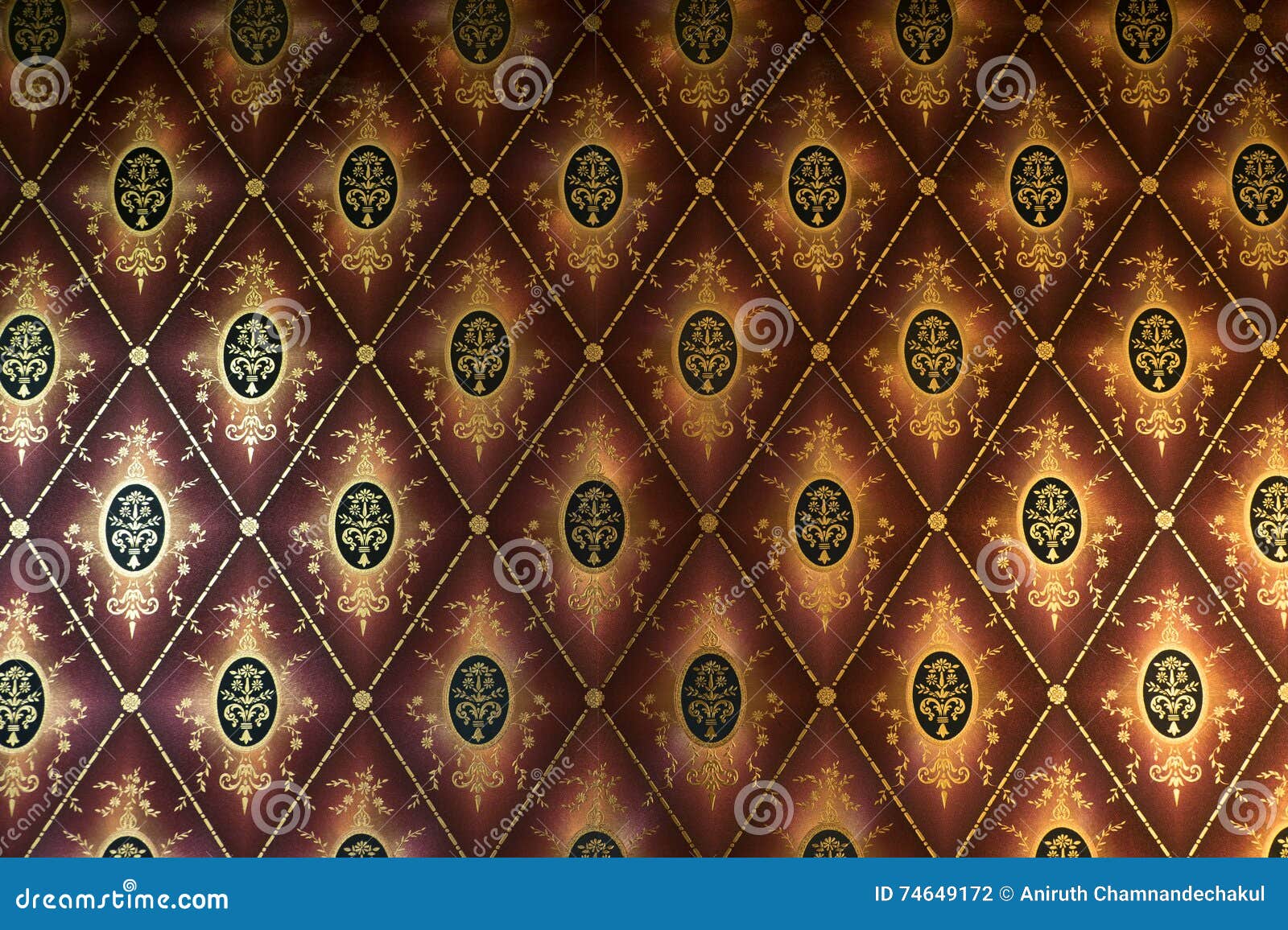 Old Beige Wallpaper for Texture or Background Stock Photo - Image of ...