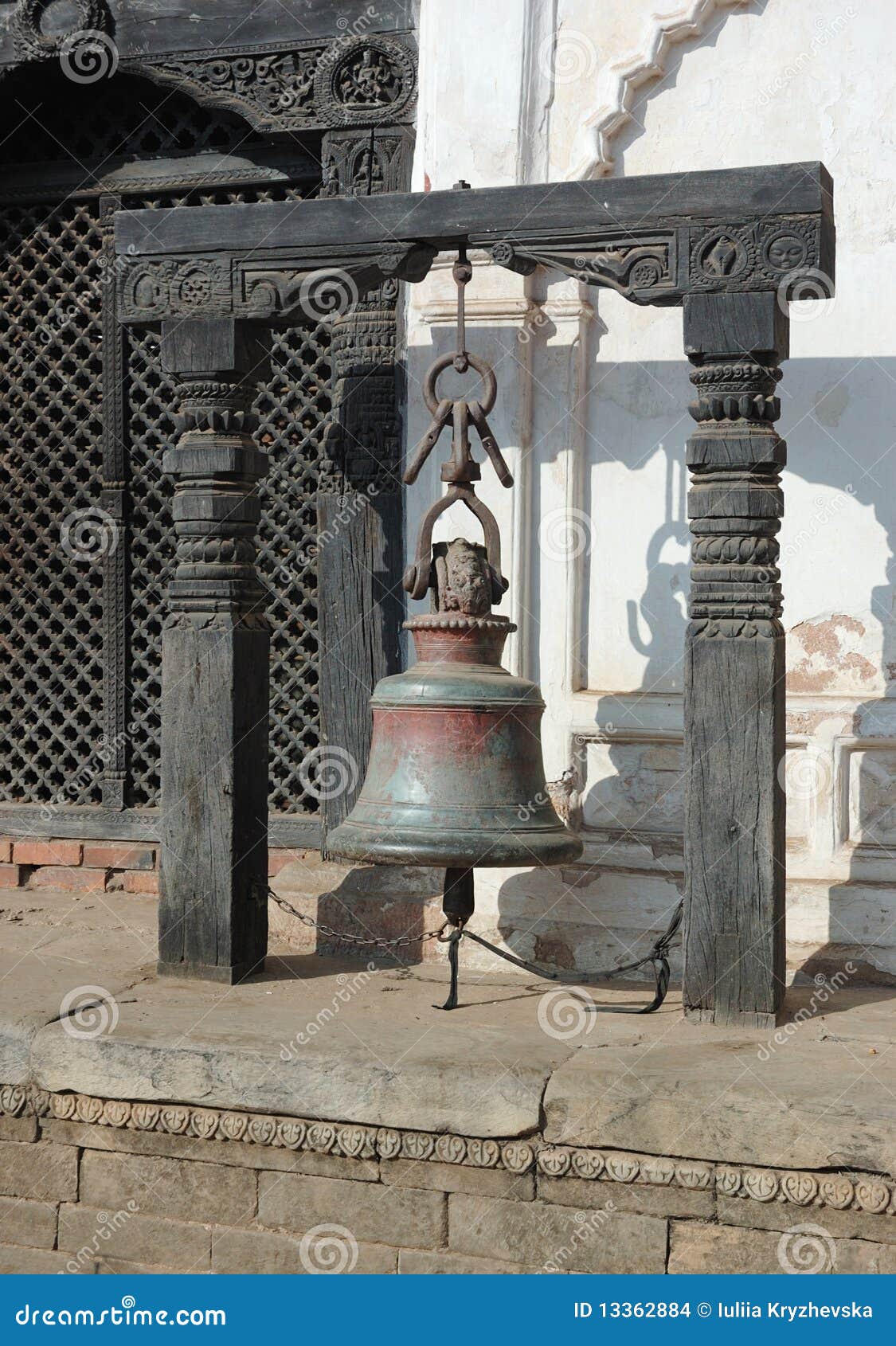 Old Bell in Ancient City of Bhaktapur,Nepal Stock Photo - Image of ...
