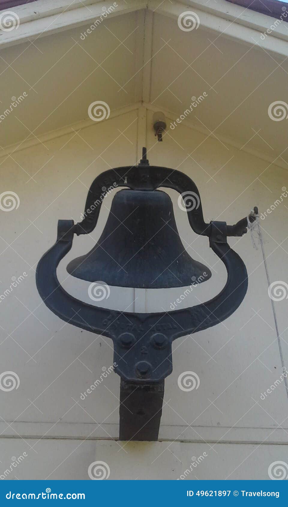 Old Bell stock image. Image of black, bell, wall, white - 49621897