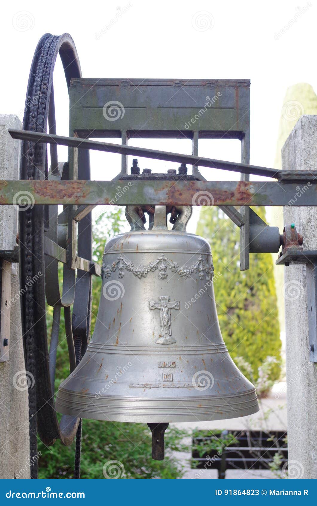 The old bell. stock image. Image of flower, ripened, crucified - 91864823