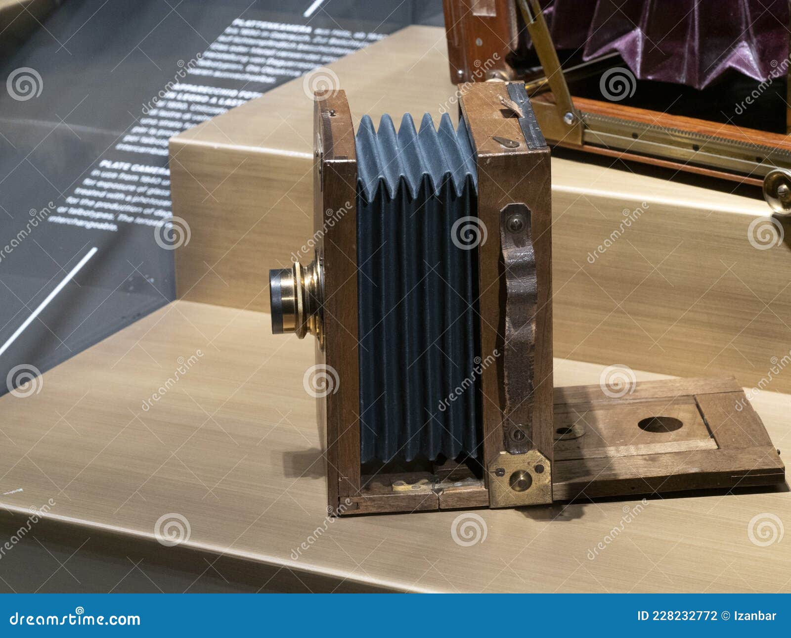Old bellows folding camera stock photo. Image of shutter - 228232772