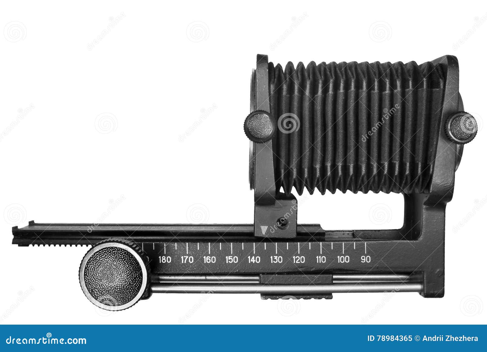 Old Bellows for Macro Photography, Isolated on White Background Stock ...