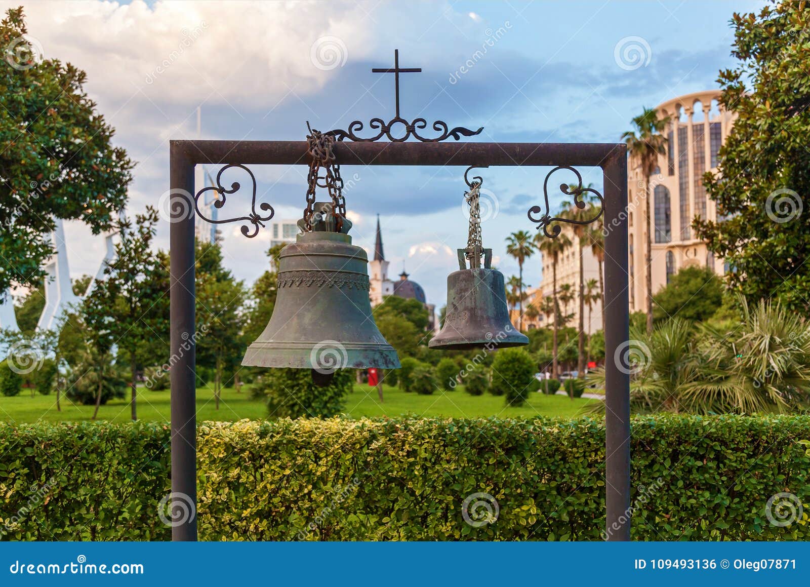 Old bells. stock photo. Image of gold, europe, copper - 109493136