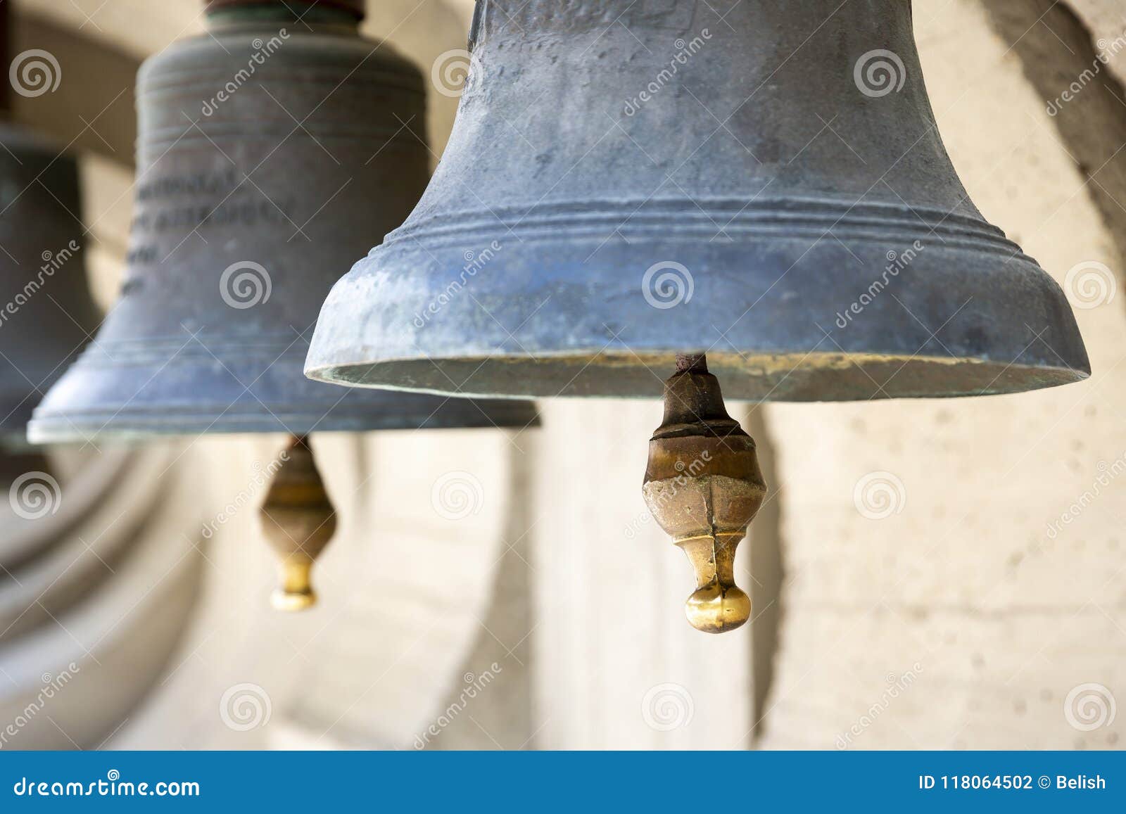 Old bells campanes stock photo. Image of alloy, close - 118064502