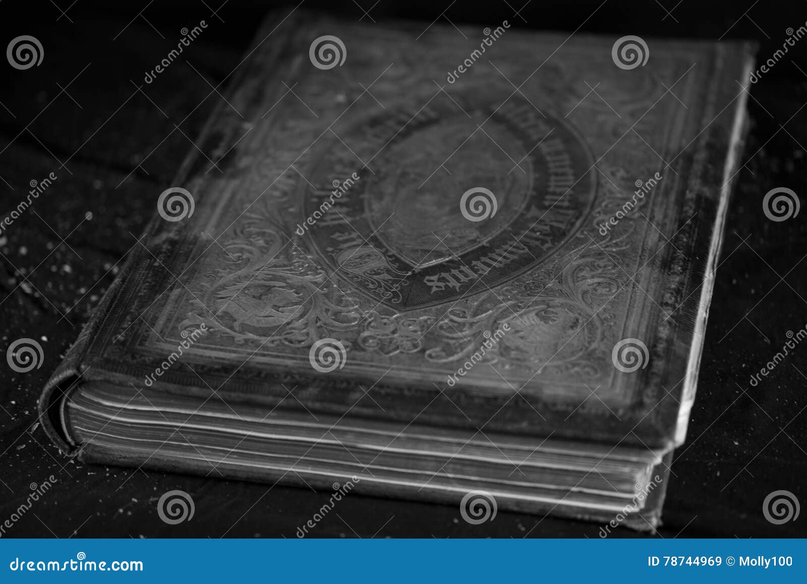 Old Bible, Dust Trickling from Above Stock Image - Image of reading ...