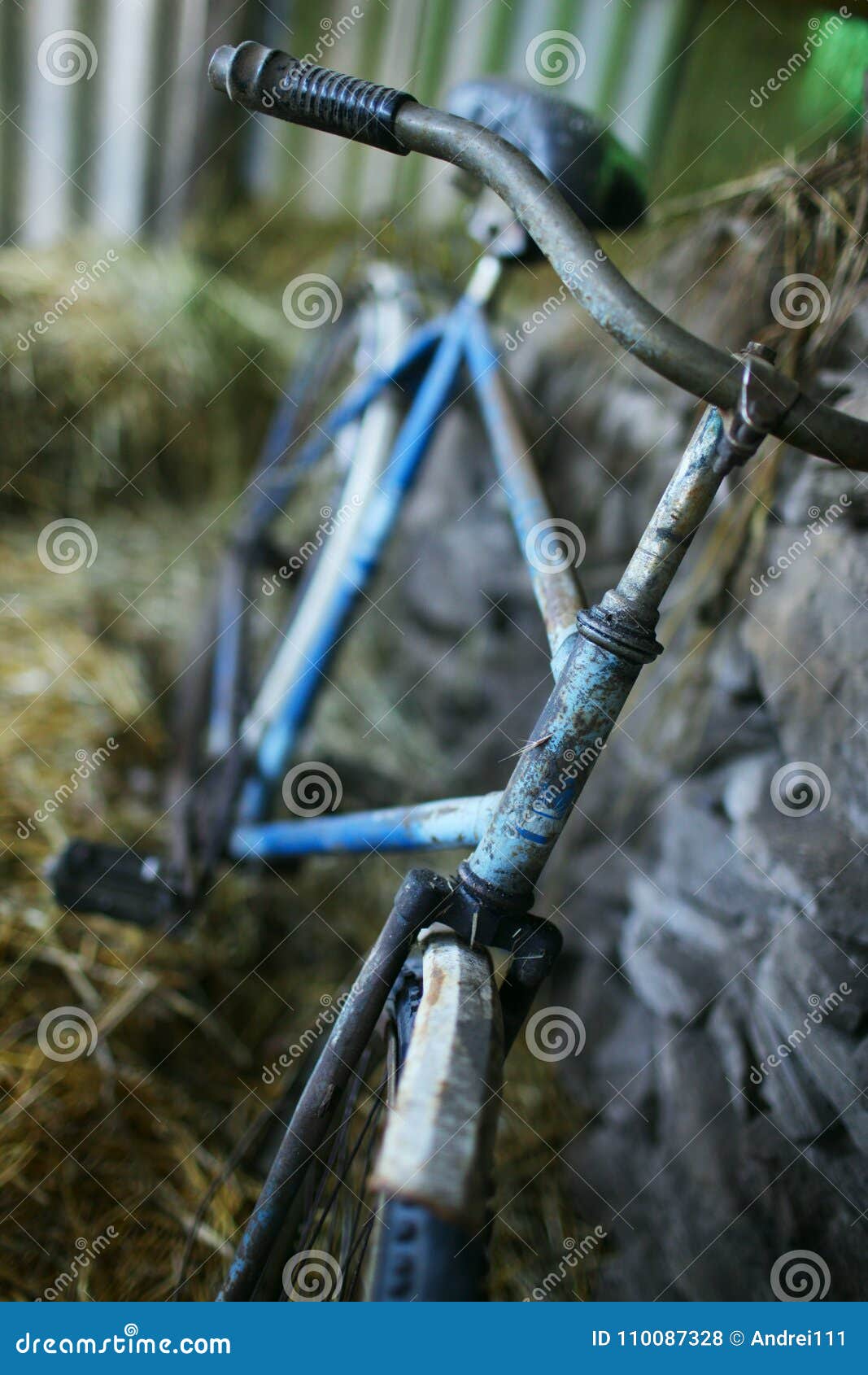 Old Bicycle Rusty and with Shabby Stock Photo - Image of iron, aged ...