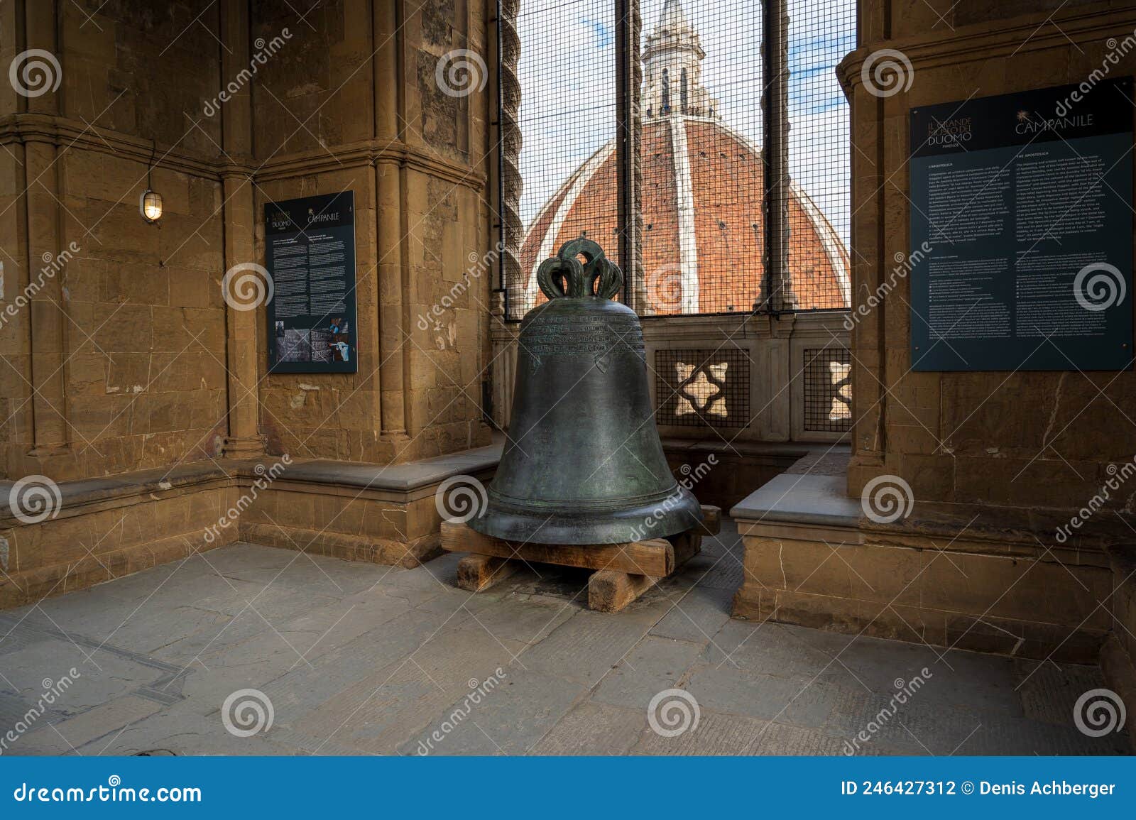 Old Big Bell on a Pedestal in the Tower Editorial Photography - Image ...
