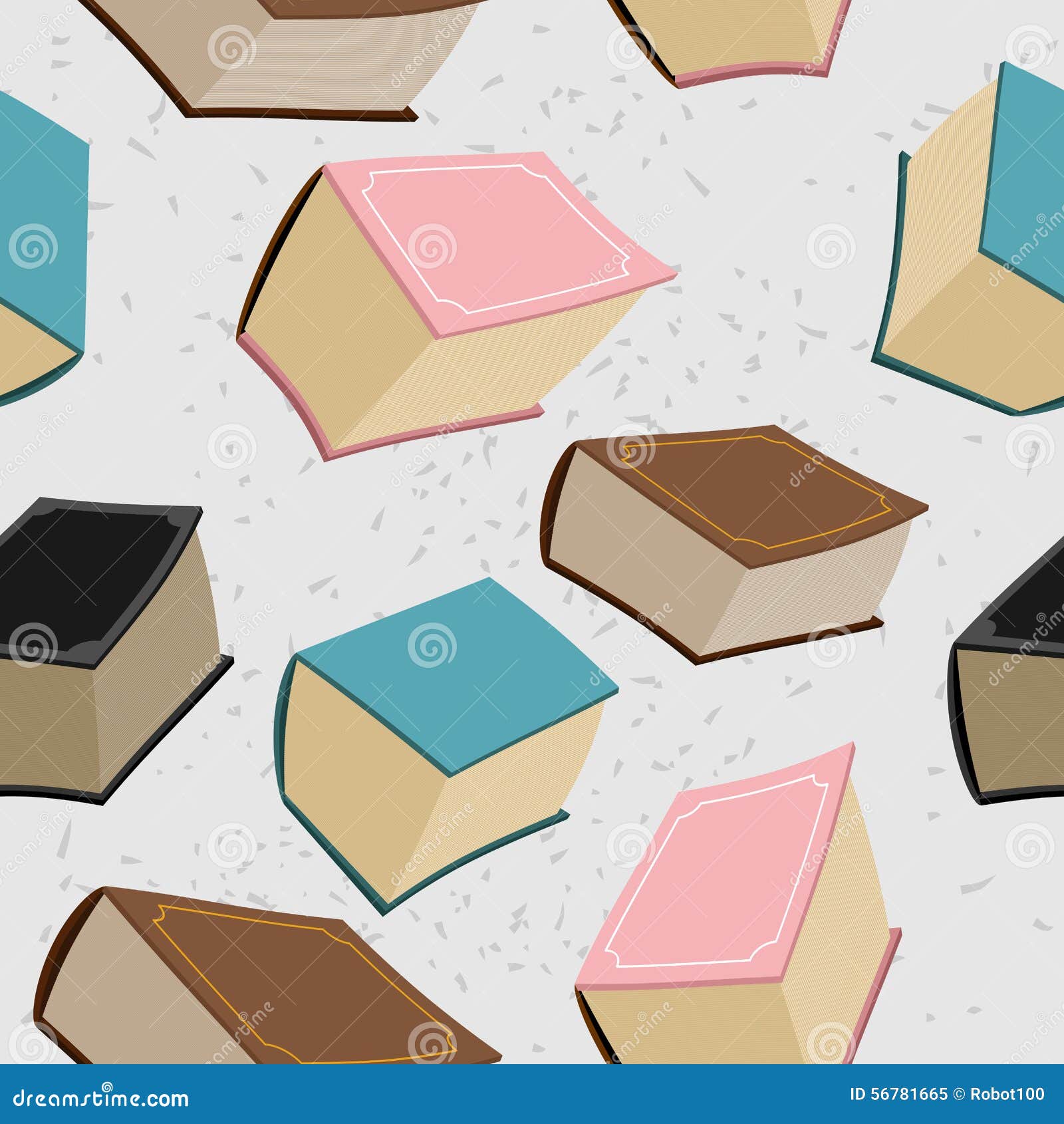 Old Big Book Seamless Pattern. Vector Background of Books Stock Vector ...