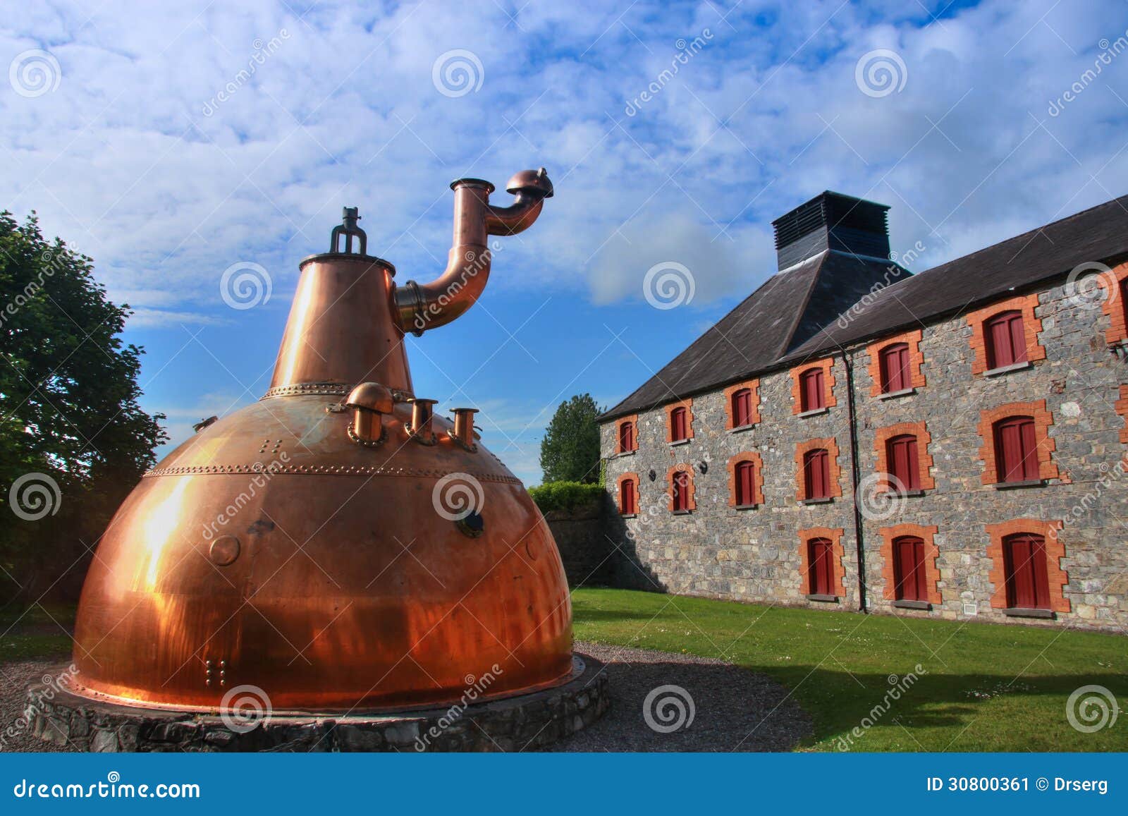 Old Big Copper Whiskey Distillery Outdoor Stock Image - Image of still ...